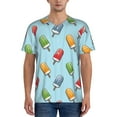 Picia Modern Ice Cream Pattern Mens Polo Shirts Quick Dry Short Sleeve ...