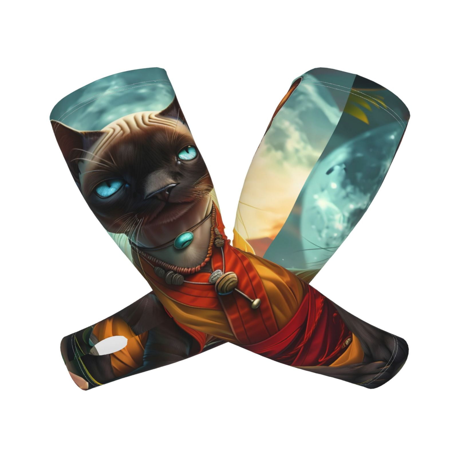 Picia Moonlit Hairless Cat Monk Arm Sleeves for Men and Women - Tattoo ...