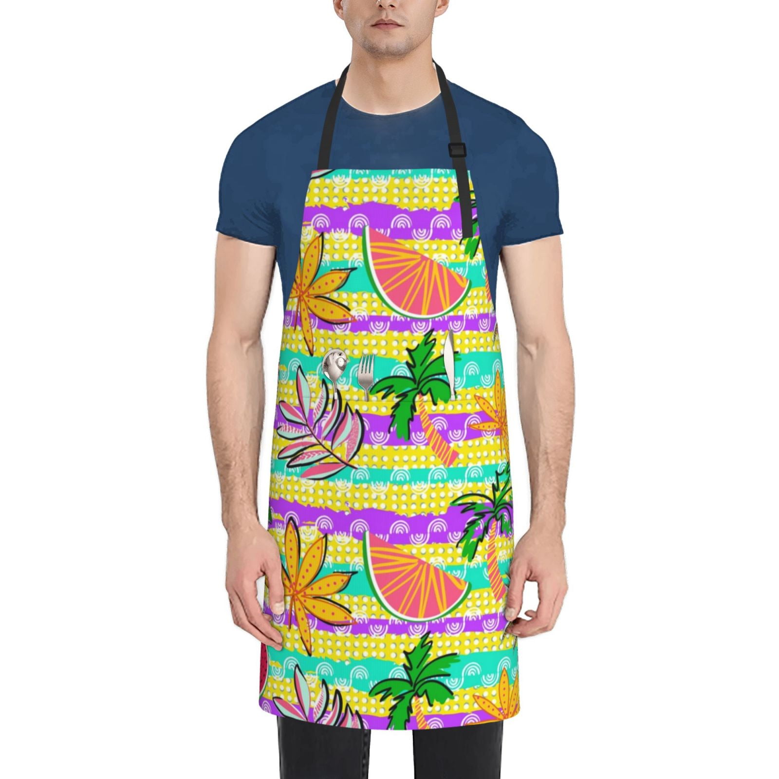 Picia Multicolored Tropical Waterproof Apron for Unisex Adult ...