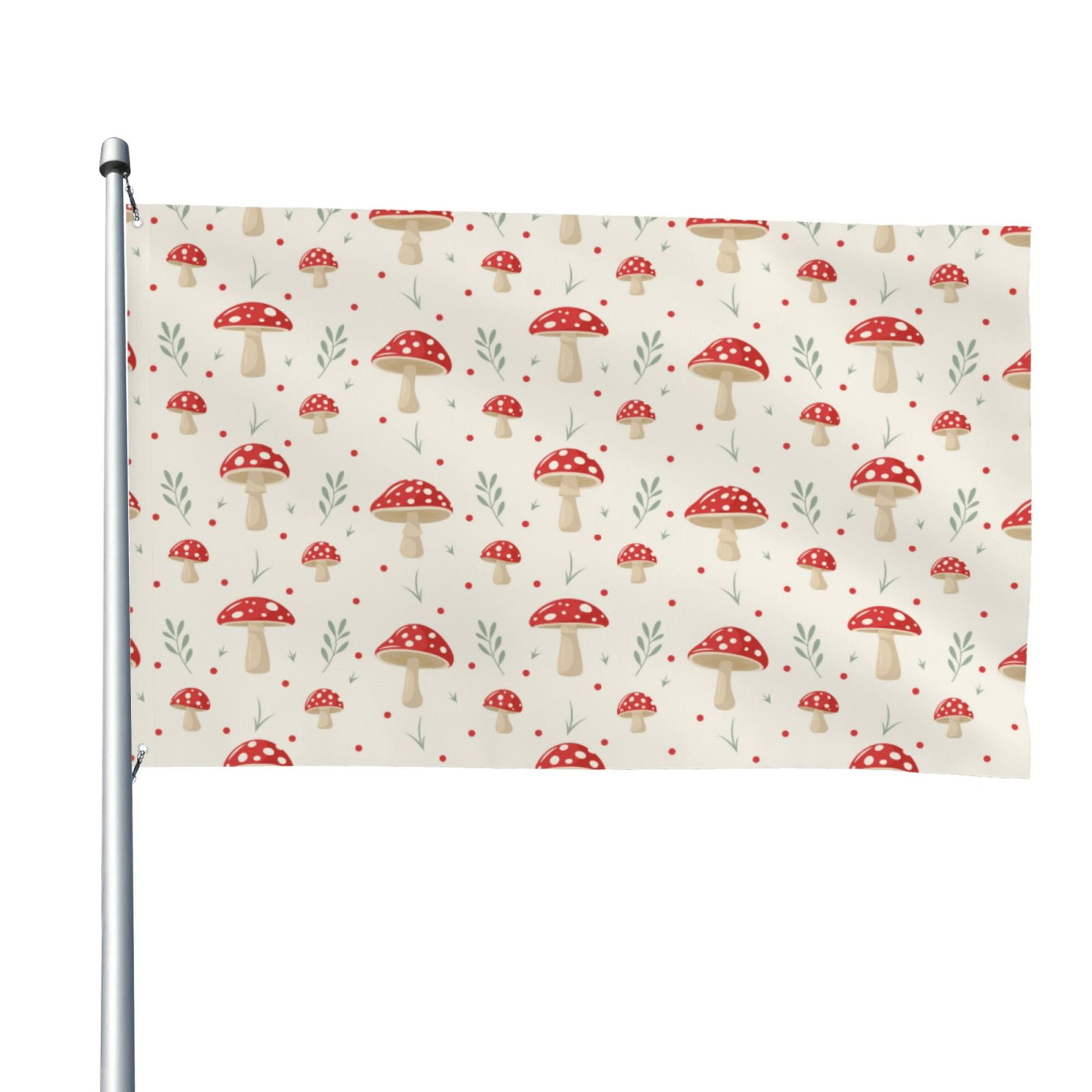 Picia Mushroom Printed Flag ,Mushroom Pattern Garden Flag Vertical ...