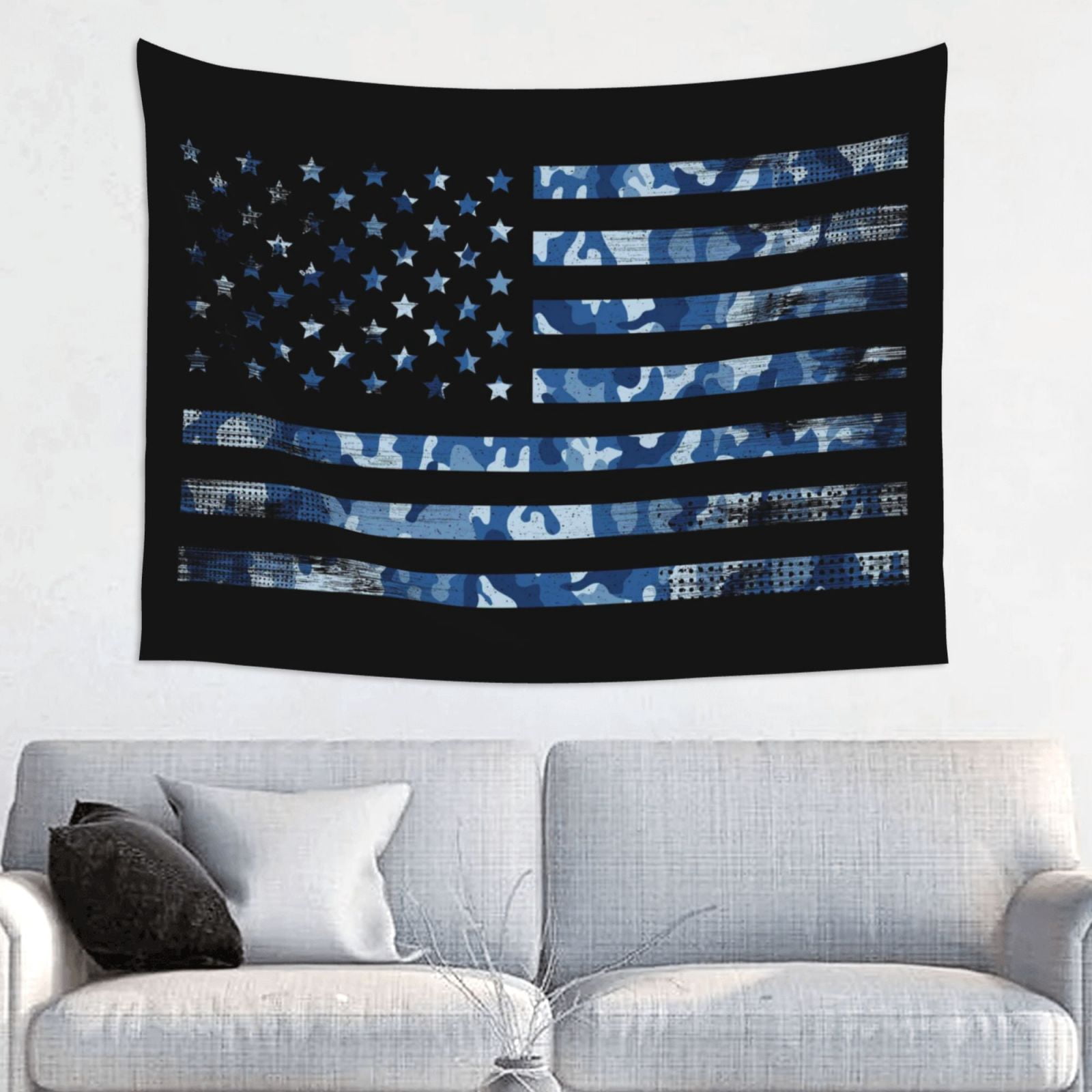 Picia Navy Camouflage American Flag Pattern Tapestry-Tapestries for ...