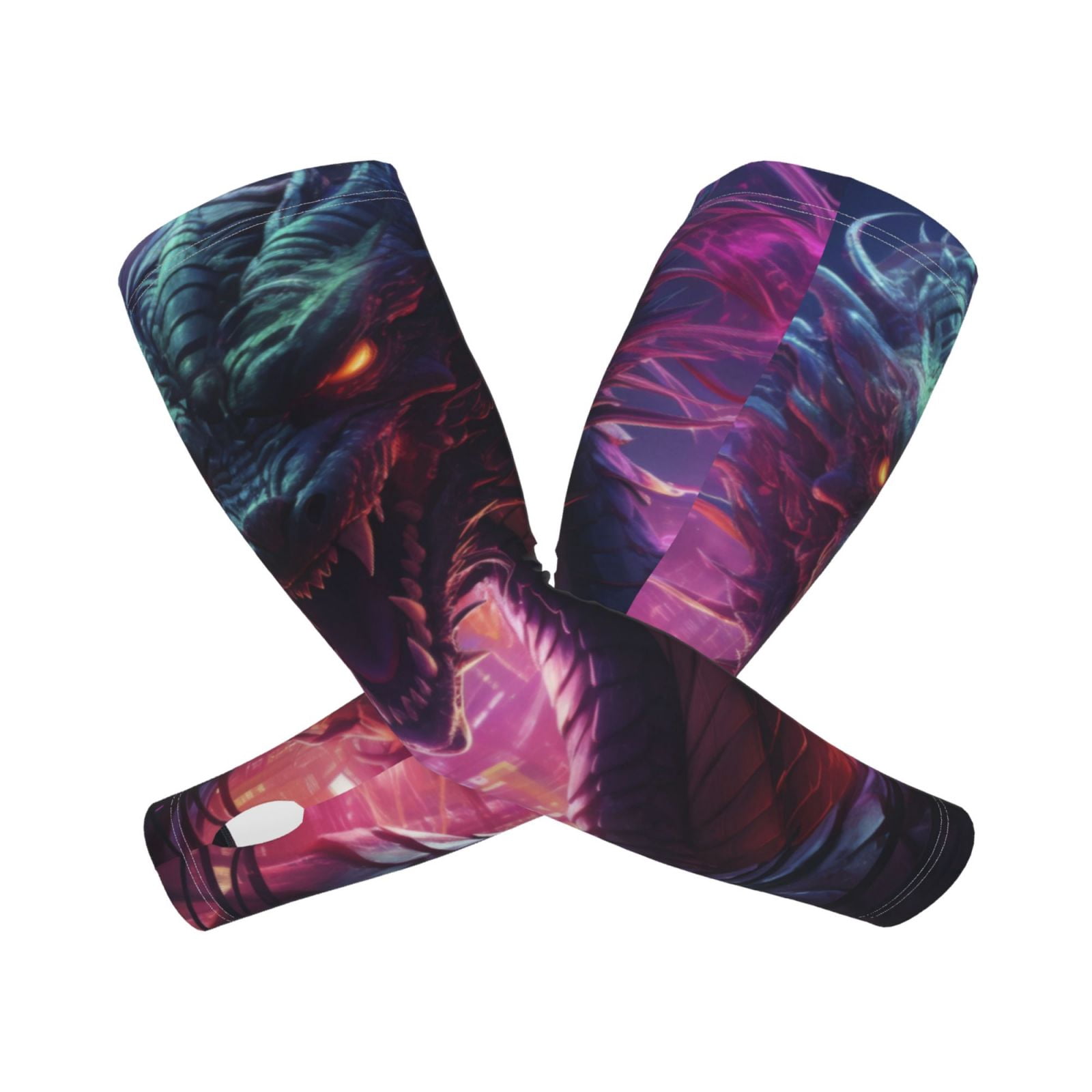 Picia Neon Futuristic Dragon Arm Sleeves for Men and Women - Tattoo ...