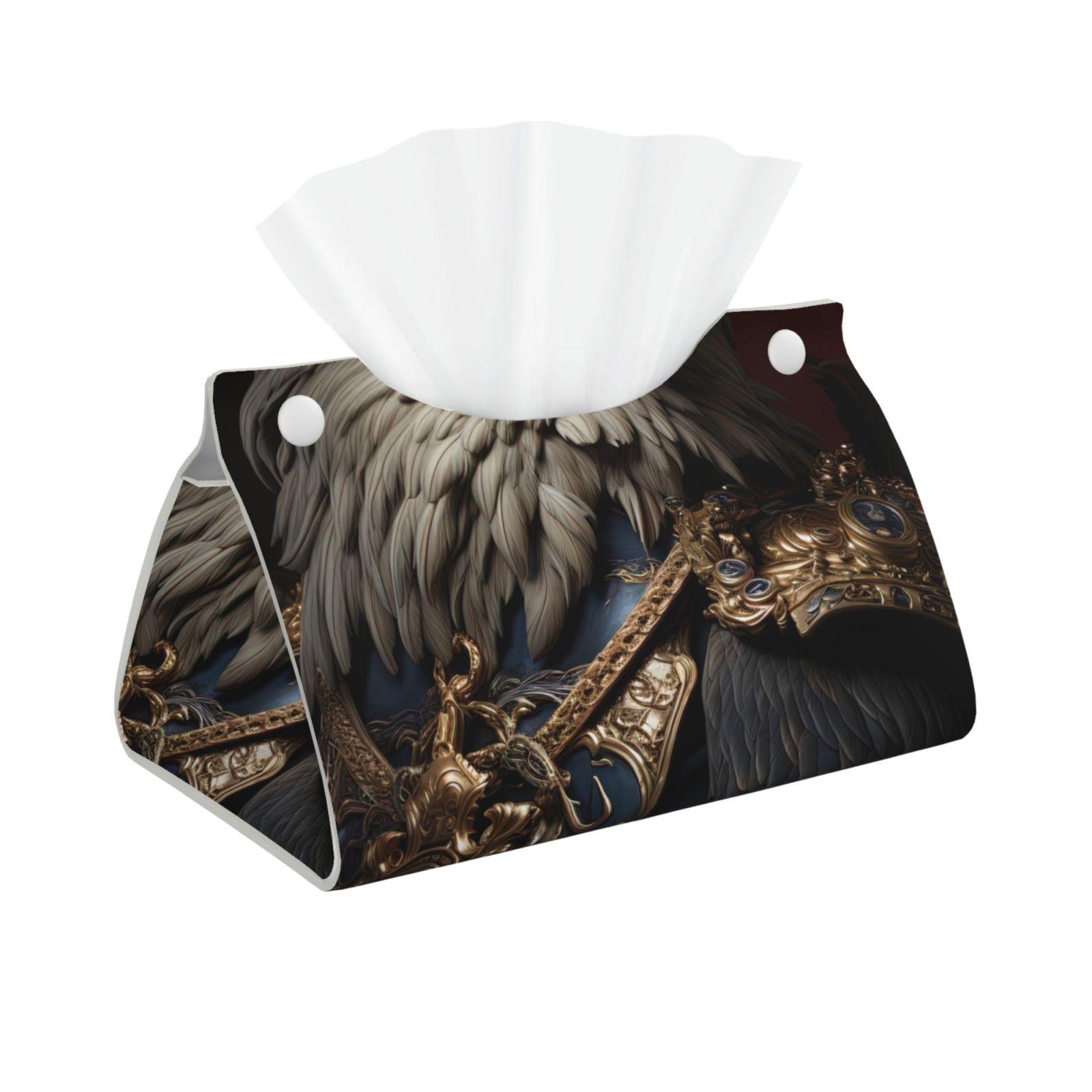 Picia Noble Style Bald Eagle Pattern Long Tissue Box Cover,PVC Leather ...