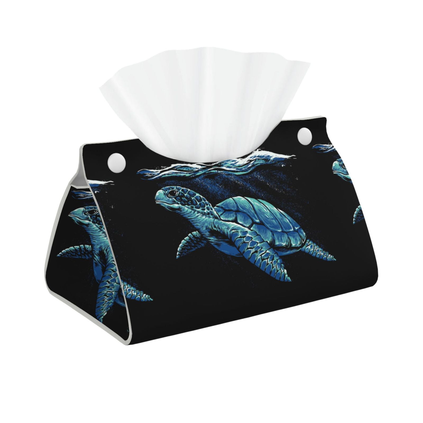 Picia Ocean Turtle Pattern Long Tissue Box Cover,PVC Leather Triangle ...