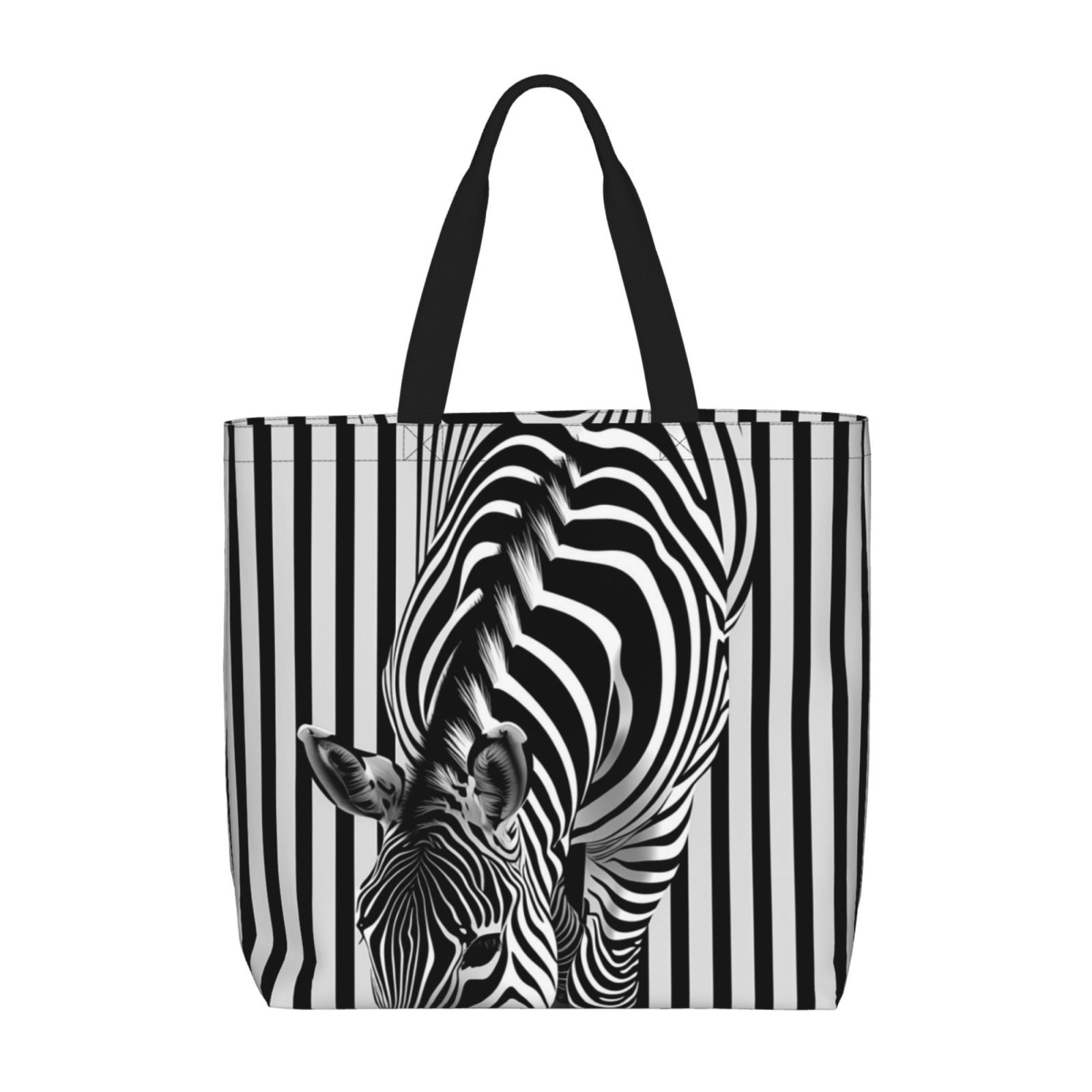 Picia Optical Zebra Illusion for Tote Bag for Women with Zipper, Gym ...