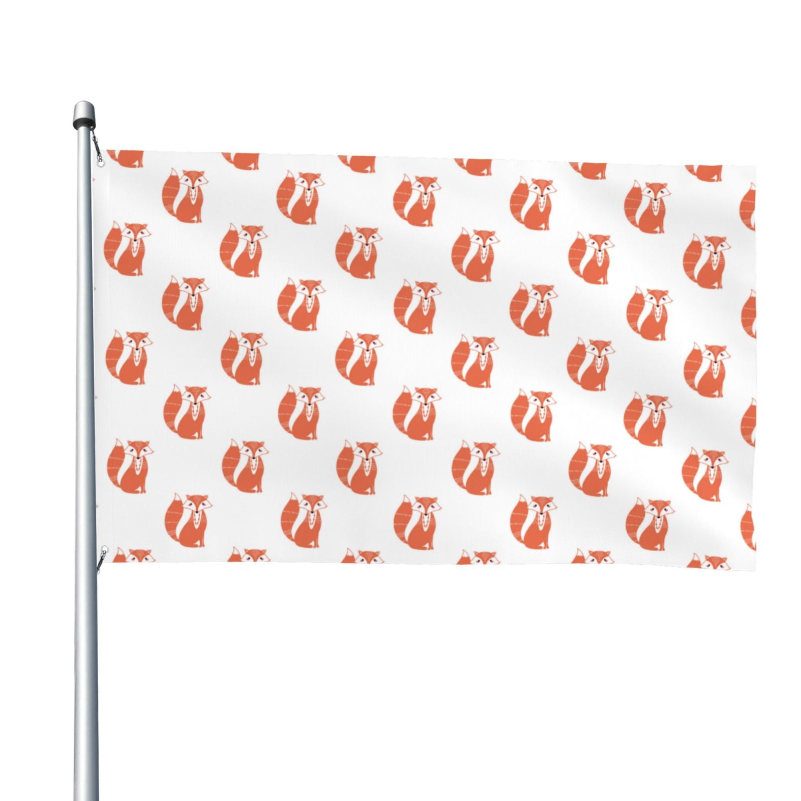 Picia Orange Fox Printed Flag ,Orange Fox Pattern Garden Flag Vertical ...