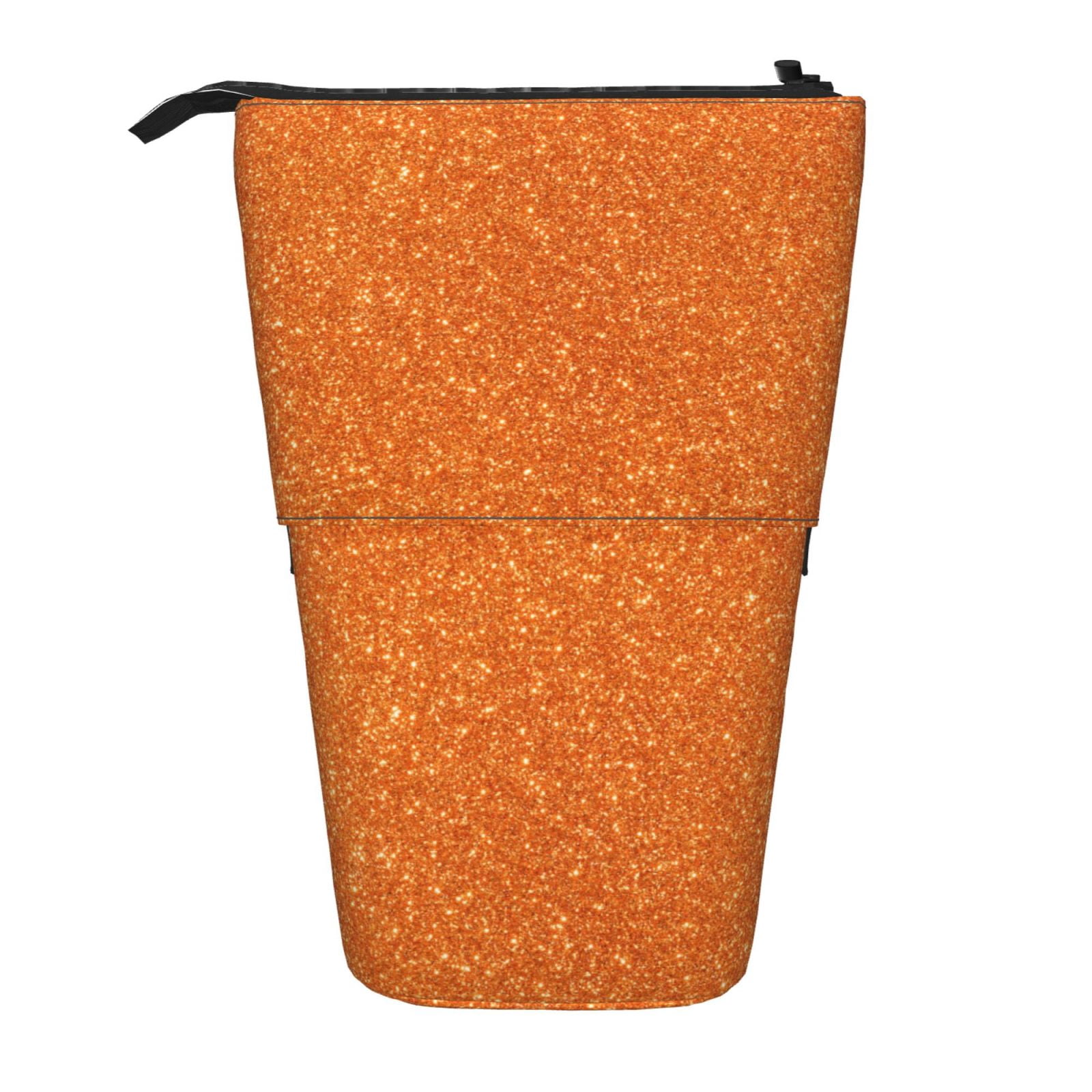 Picia Orange Glitter Print Telescopic Pencil Case, Telescopic Pen ...