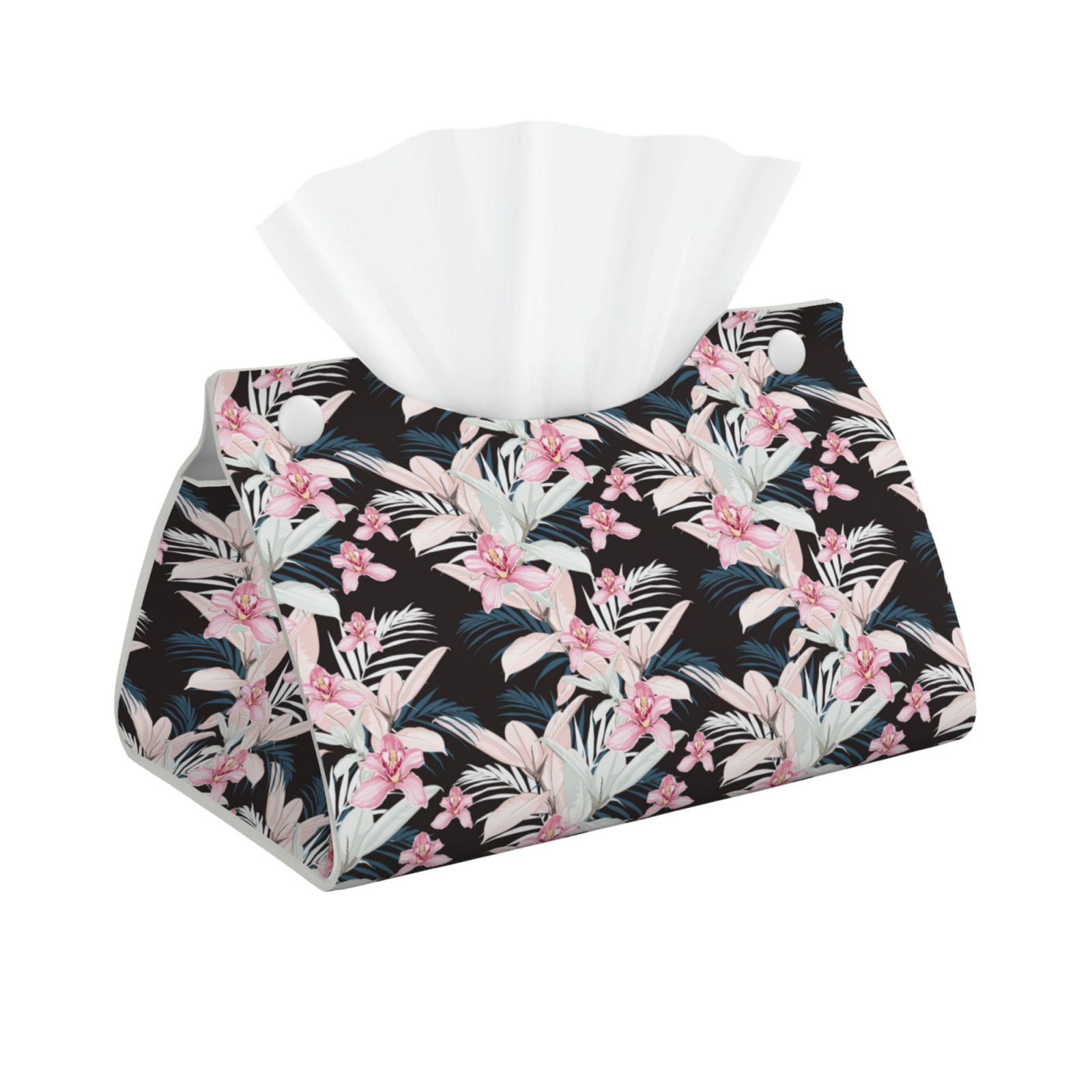 Picia Orchids Flowers Pattern Long Tissue Box Cover,PVC Leather ...