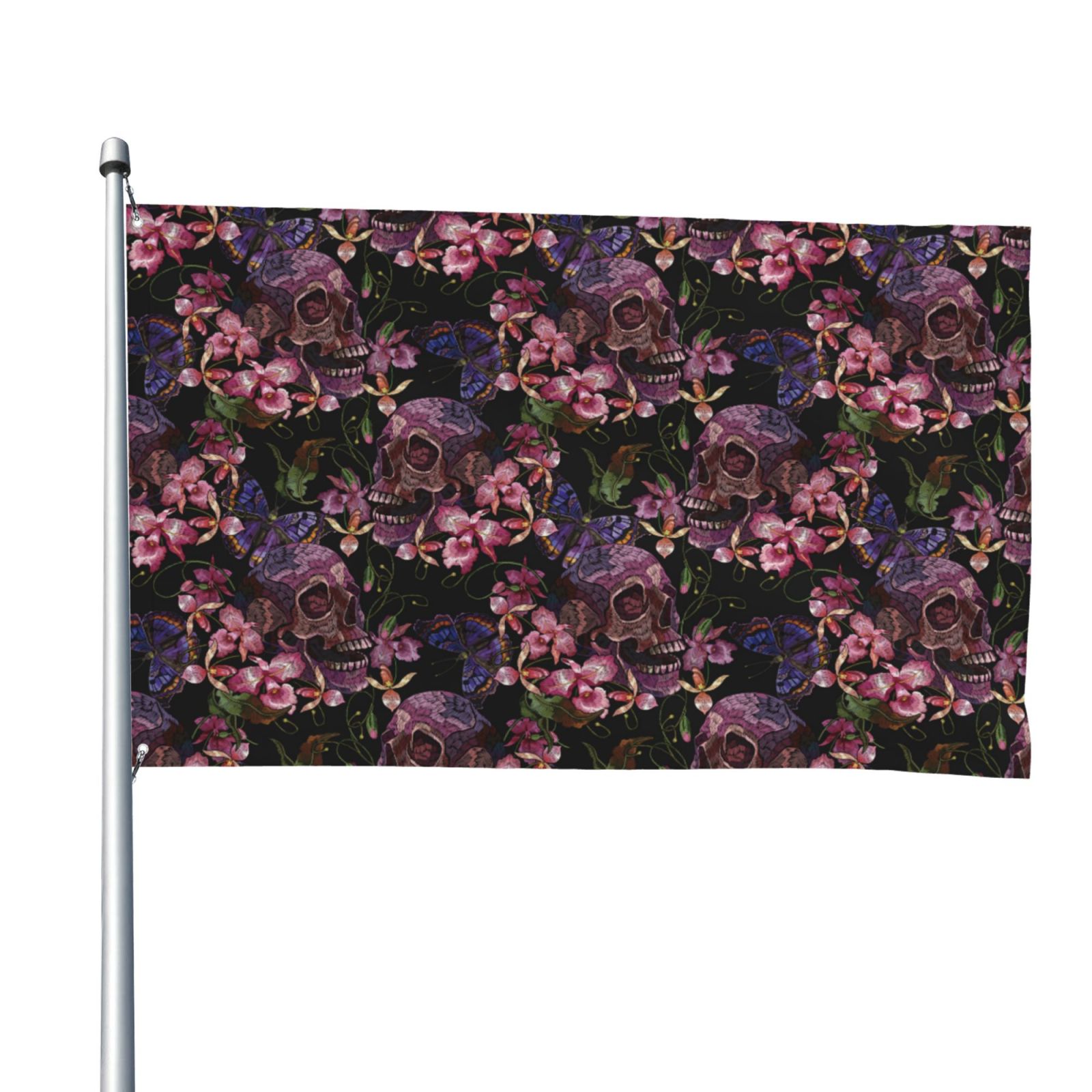 Picia Orchids Flowers Printed Flag ,Orchids Flowers Pattern Garden Flag ...