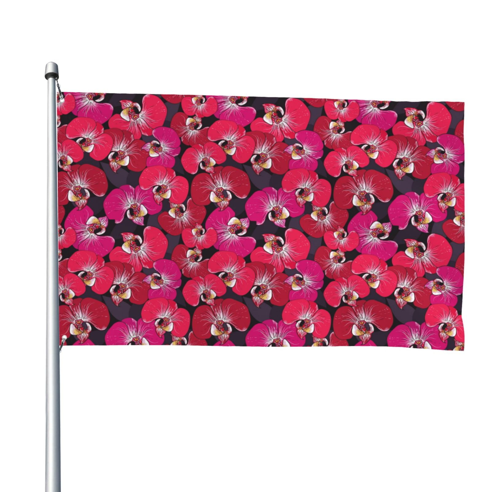 Picia Orchids Flowers Printed Flag ,Orchids Flowers Pattern Garden Flag ...