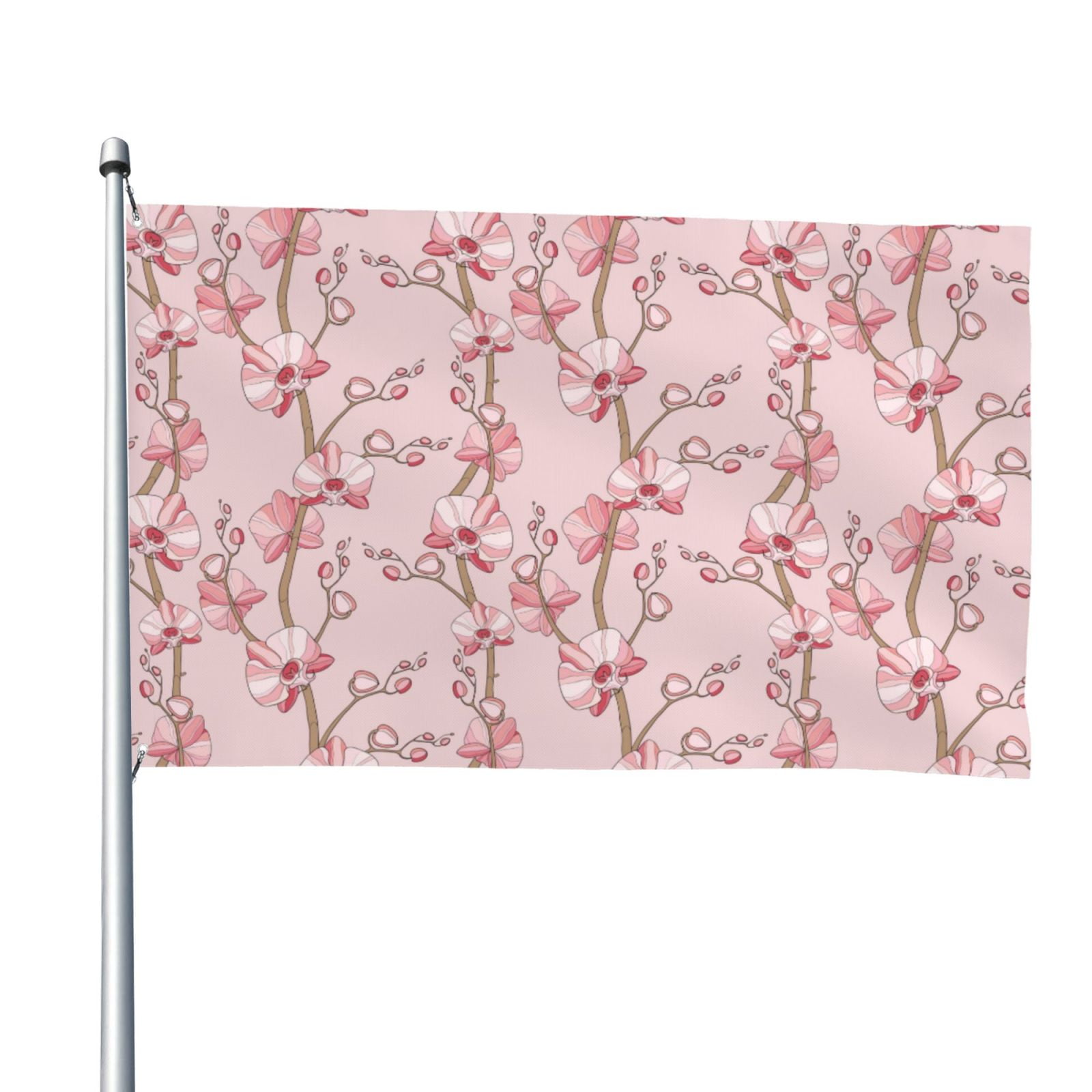 Picia Orchids Flowers Printed Flag ,Orchids Flowers Pattern Garden Flag ...