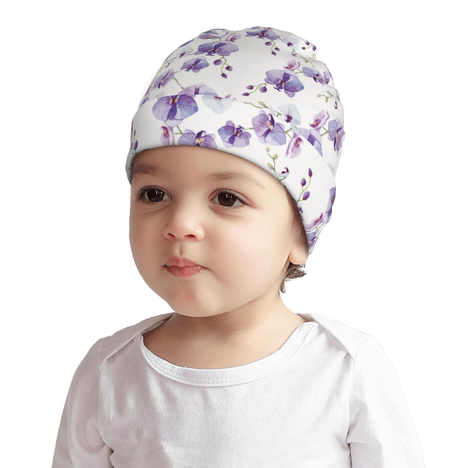 Picia Orchids Flowers Printed Unisex Baby Beanie Hat Infant Toddler Kid ...