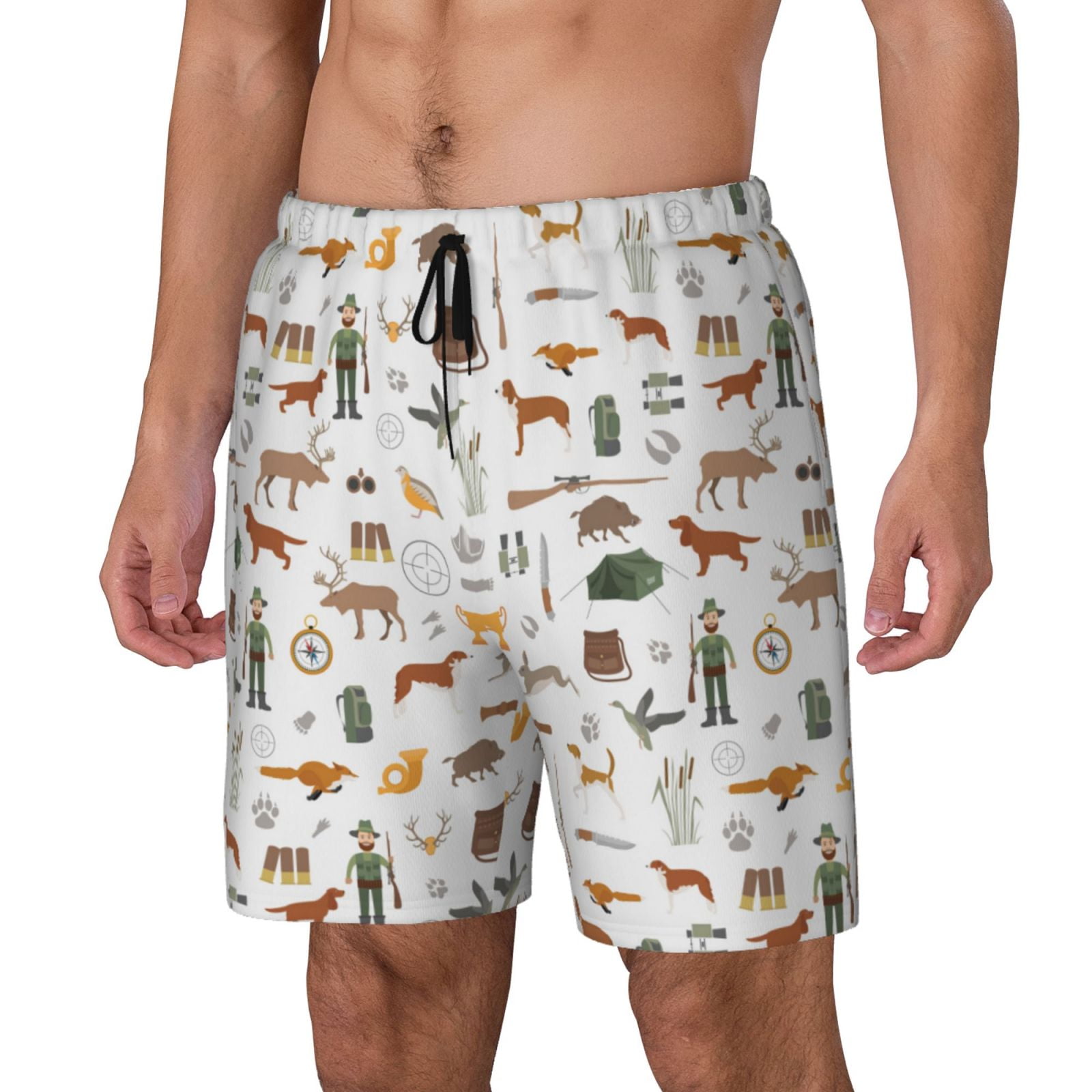 Picia Outdoor Living pattern Mens Swim Trunks with Compression Liner ...