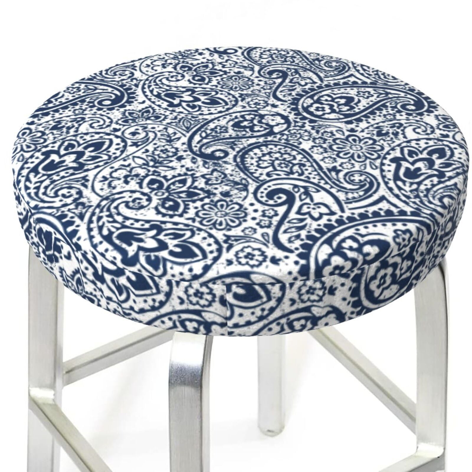 Picia Paisley4 pattern Round Stool Covers Comfy Seat Covers Stretch ...