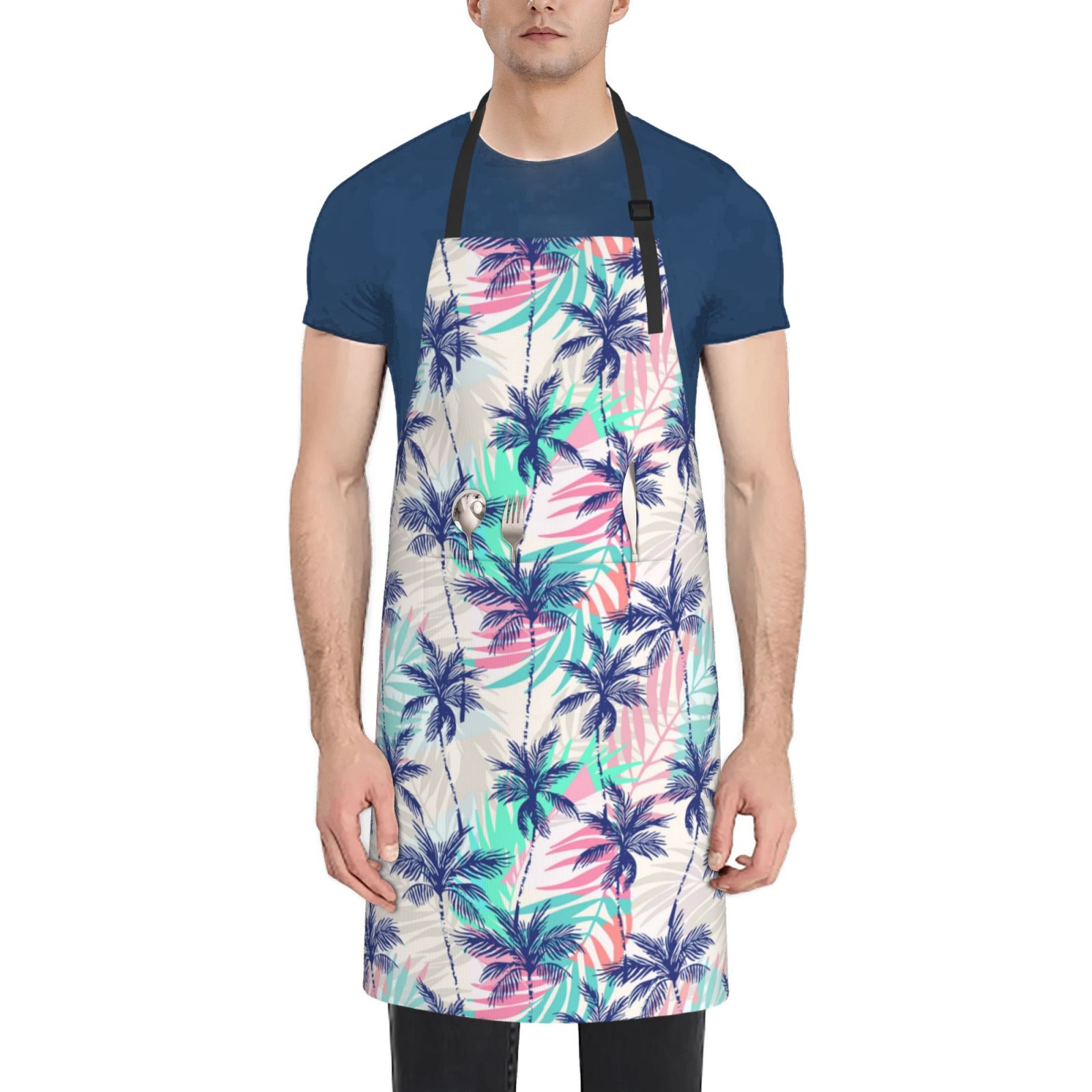 Picia Palm Leaves Waterproof Apron for Unisex Adult - Adjustable Bib ...