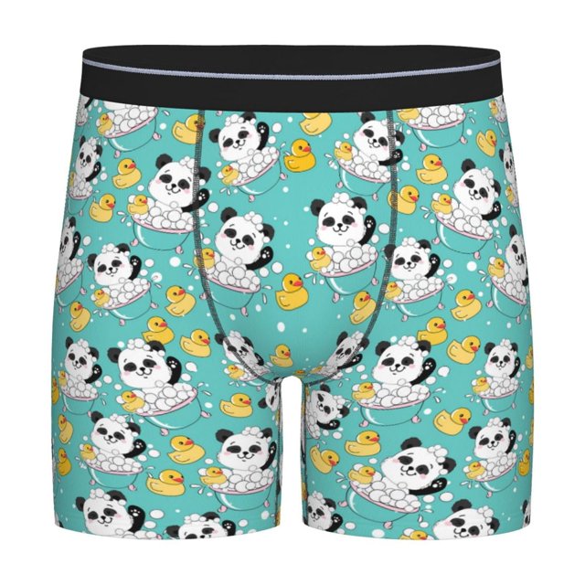 Picia Panda Bathing In The Bath Pattern Men's Athletic Long Leg Briefs ...