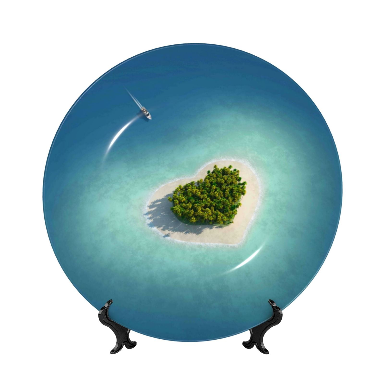 Picia Paradise Island Pattern Bone China Decorative Plate – Wall Decor ...