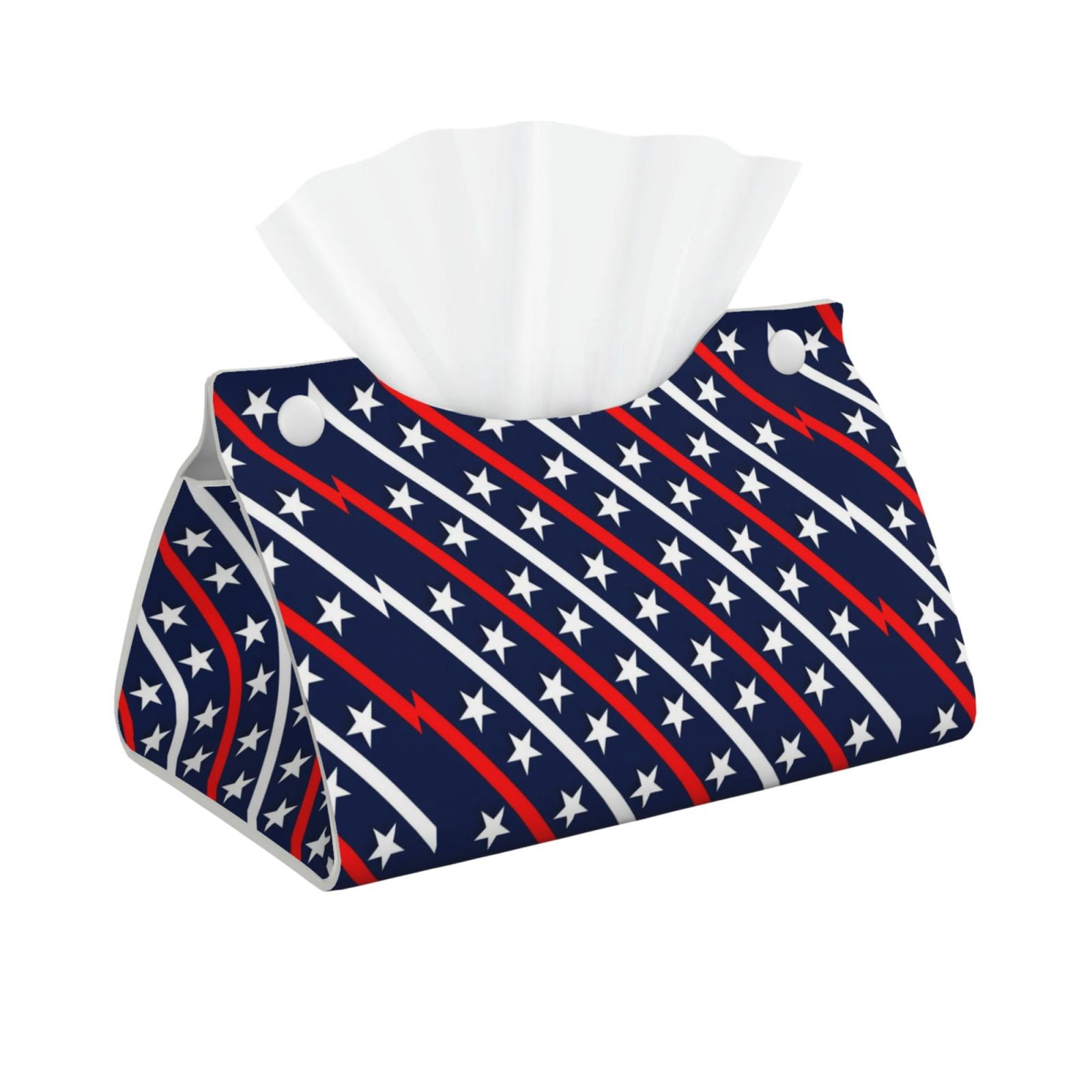 Picia Patriotic Star Pattern Long Tissue Box Cover,PVC Leather Triangle ...