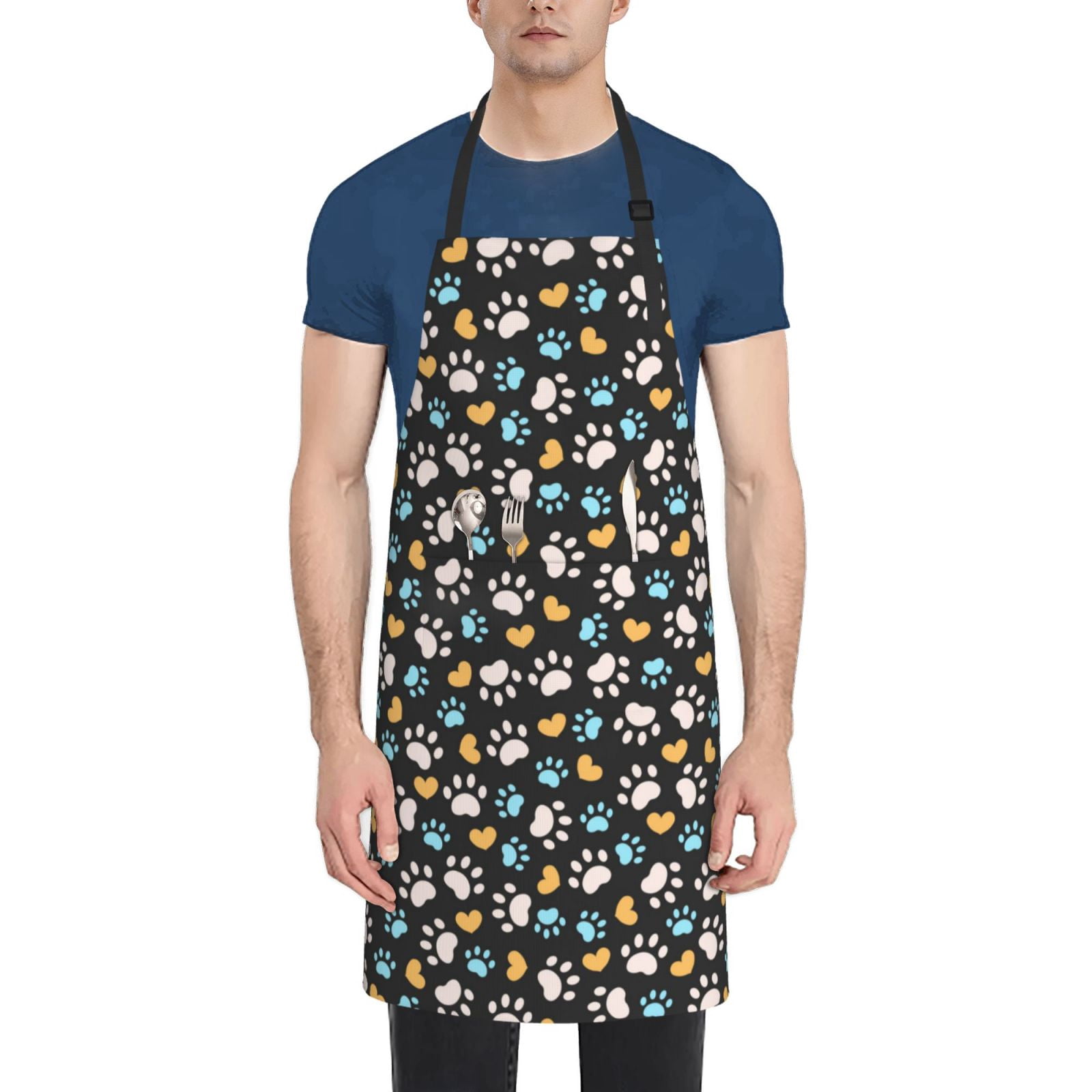 Picia Paw Animal Waterproof Apron for Unisex Adult - Adjustable Bib ...