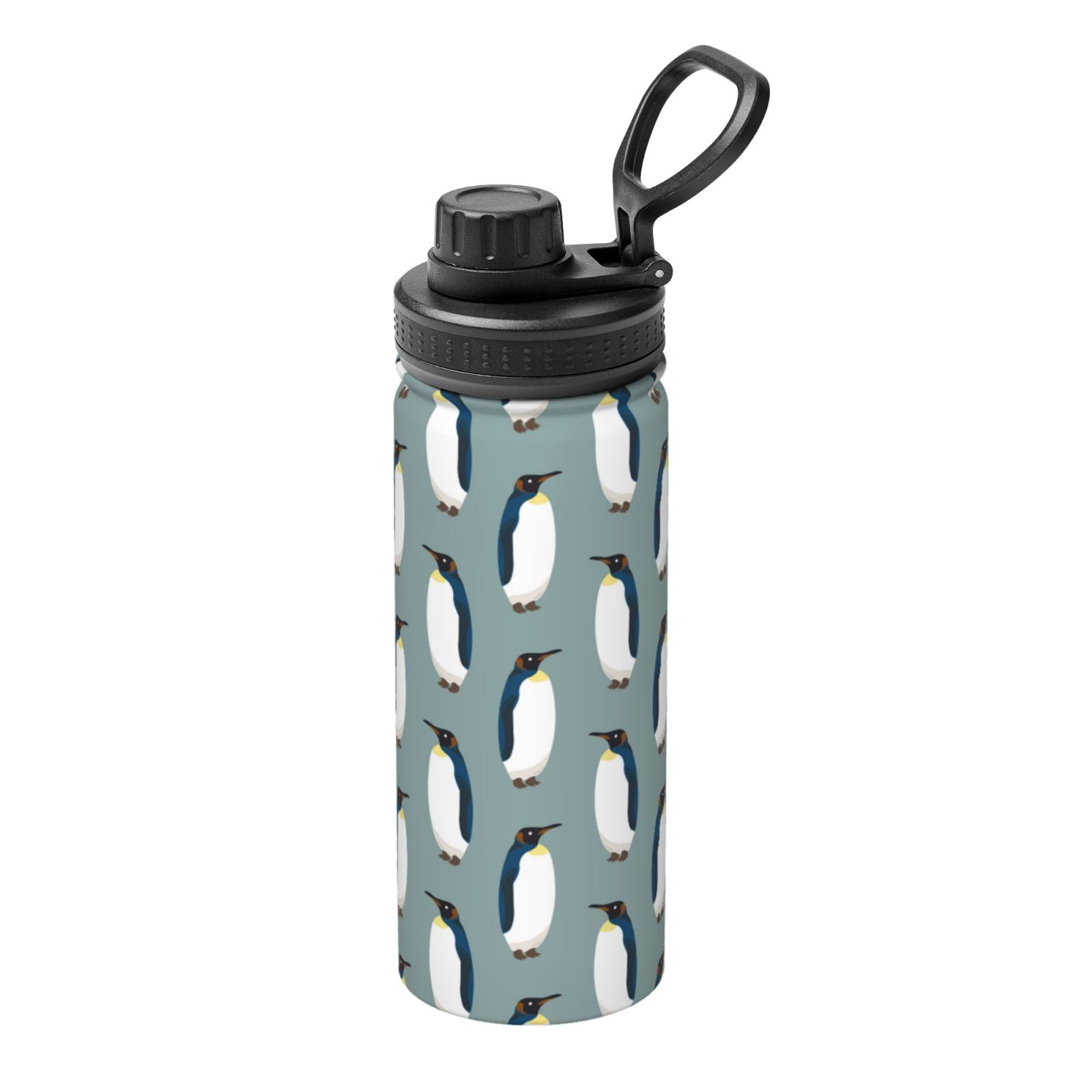 Picia Penguin Pattern Water Bottle 18 oz Stainless Steel Insulated ...