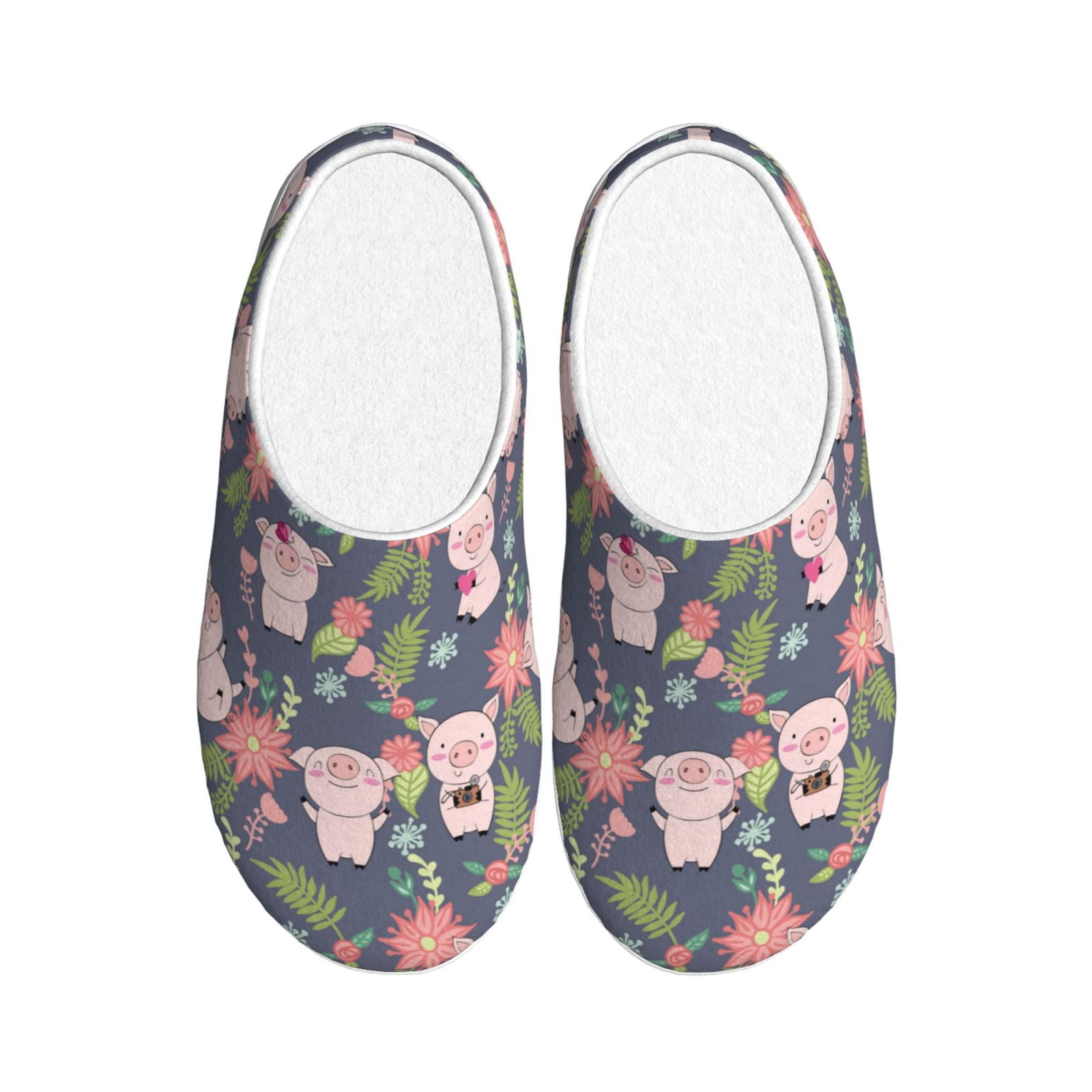 Picia Pigs 1 for Women's Lamb-hug Comfy Fleece House Slippers Memory ...
