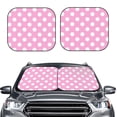 Picia Pink And White Polka Dot 2 Piece Car Windshield Sun Shade ...
