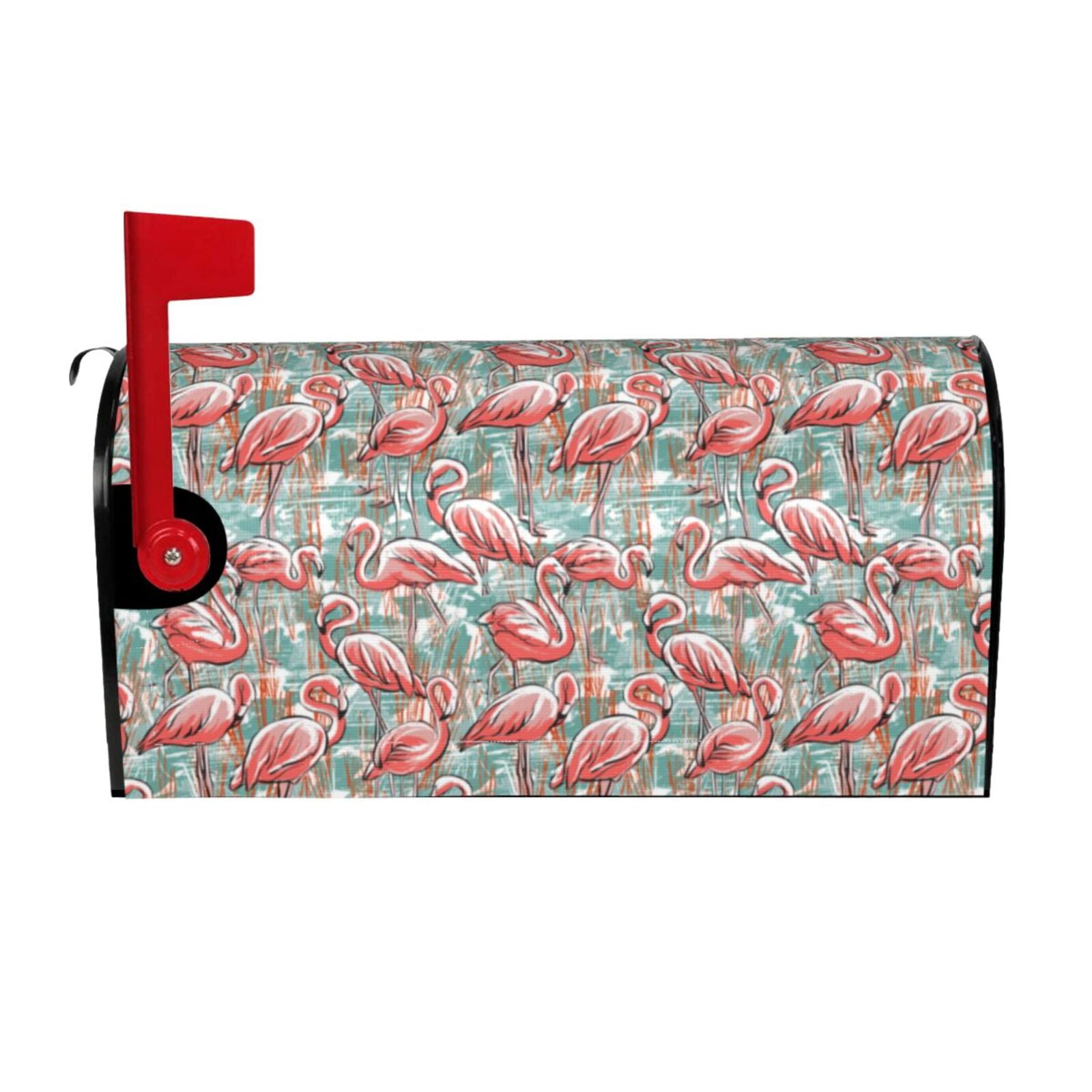 Picia Pink Flamingo Magnetic Mailbox Cover Standard Size-21x18 in ...