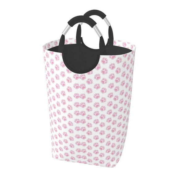 Picia Pink Paw Laundry Basket With Handles Laundry Hamper Toys Storage ...