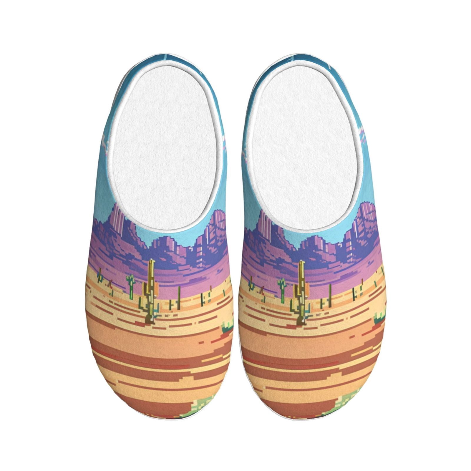 Picia Pixel Desert Landscape for Women's Lamb-hug Comfy Fleece House ...