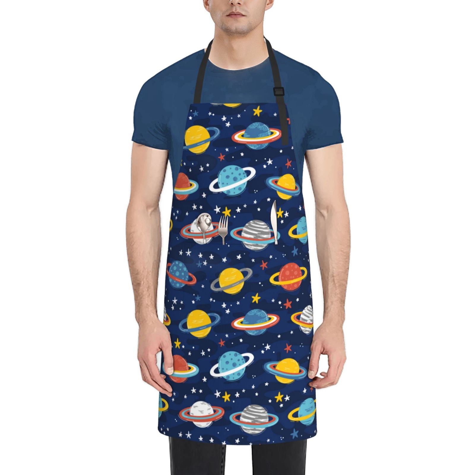 Picia Planets And Stars Waterproof Apron for Unisex Adult - Adjustable ...