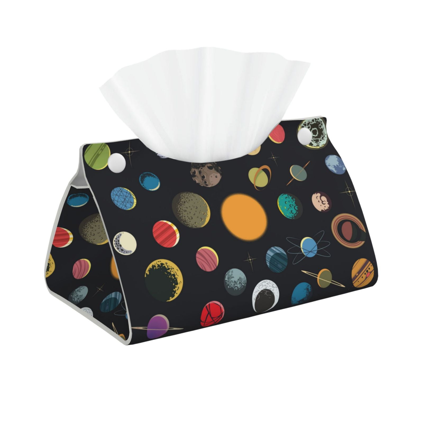 Picia Planets And Their Moons Pattern Long Tissue Box Cover,PVC Leather ...