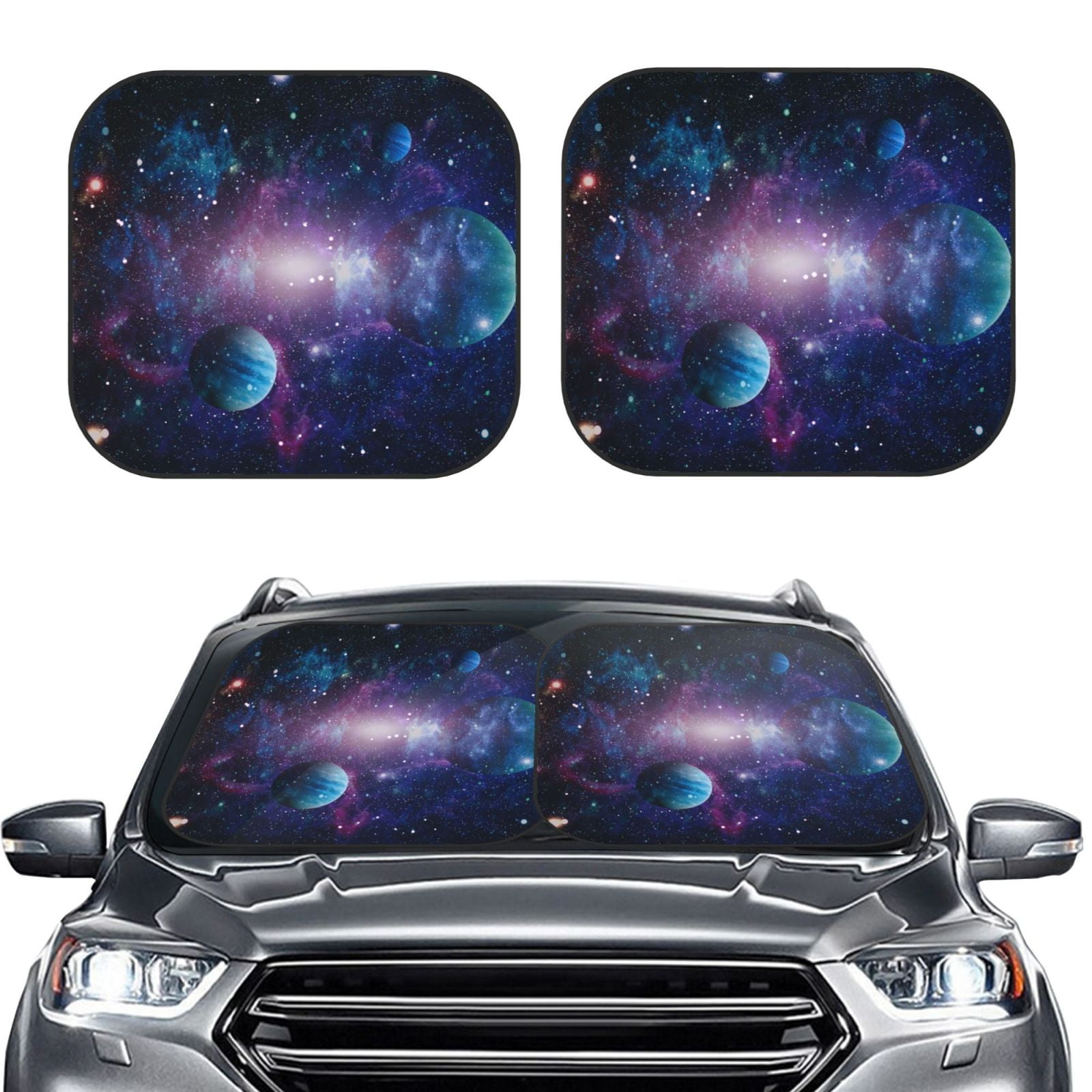 Picia Planets Stars And Galaxies1 2 Piece Car Windshield Sun Shade ...