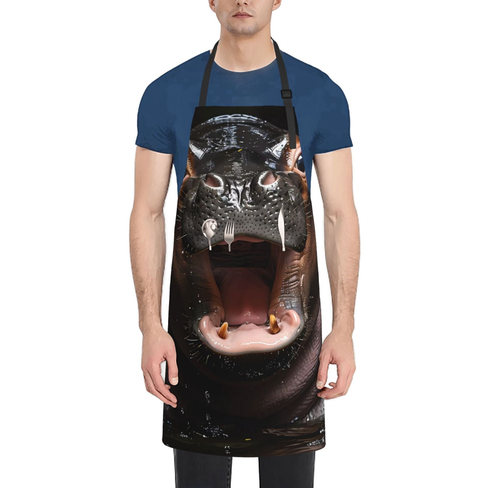 Picia Playful Baby Hippo Splash Waterproof Apron for Unisex Adult ...
