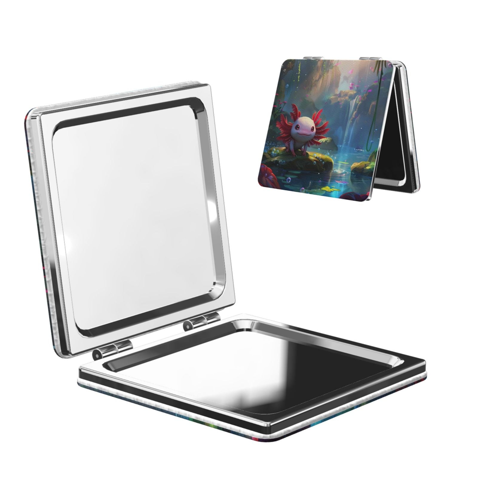 Picia Pond Cute Axolotl for Compact Vanity Mirror , Travel Makeup ...