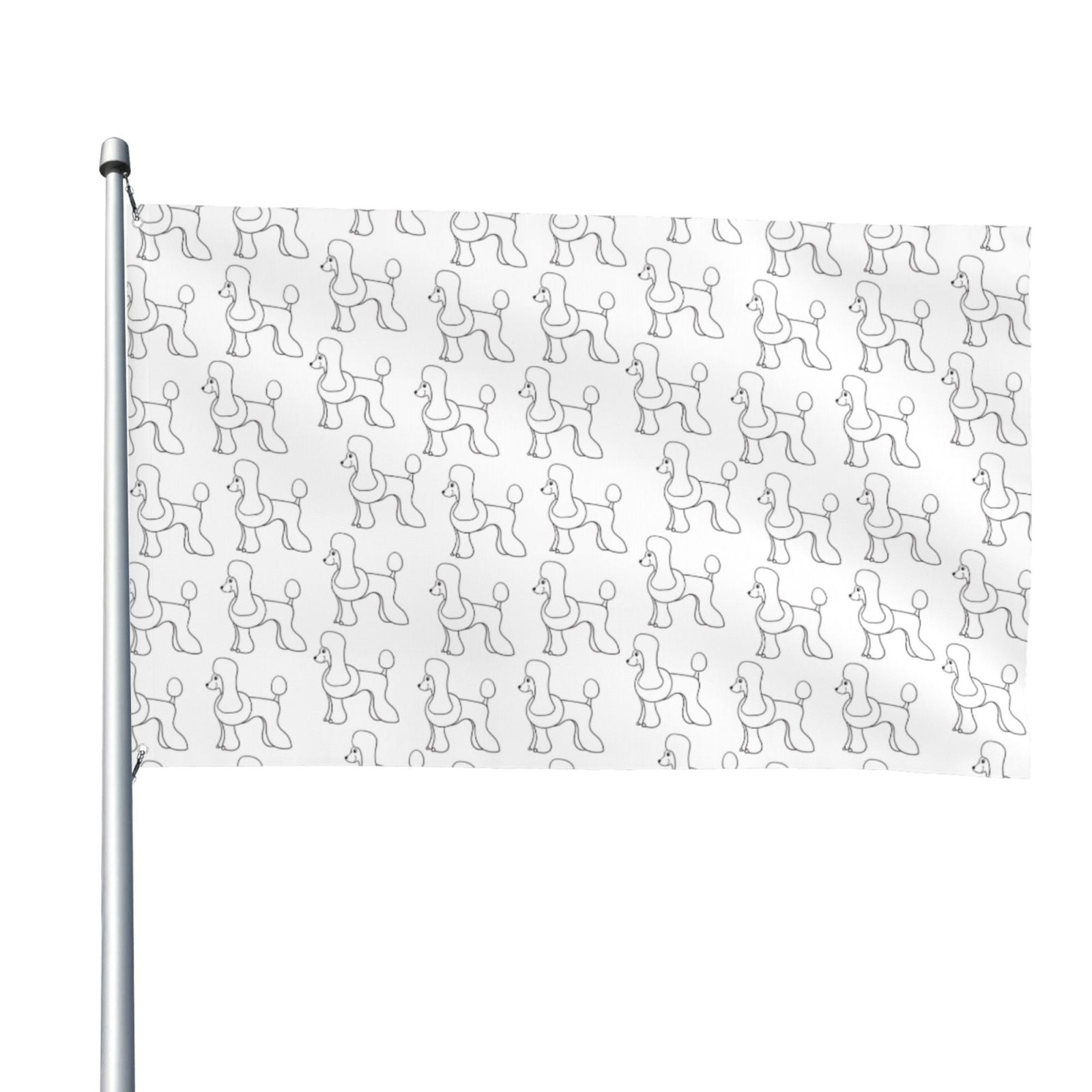 Picia Poodle Dog Printed Flag ,Poodle Dog Pattern Garden Flag Vertical ...