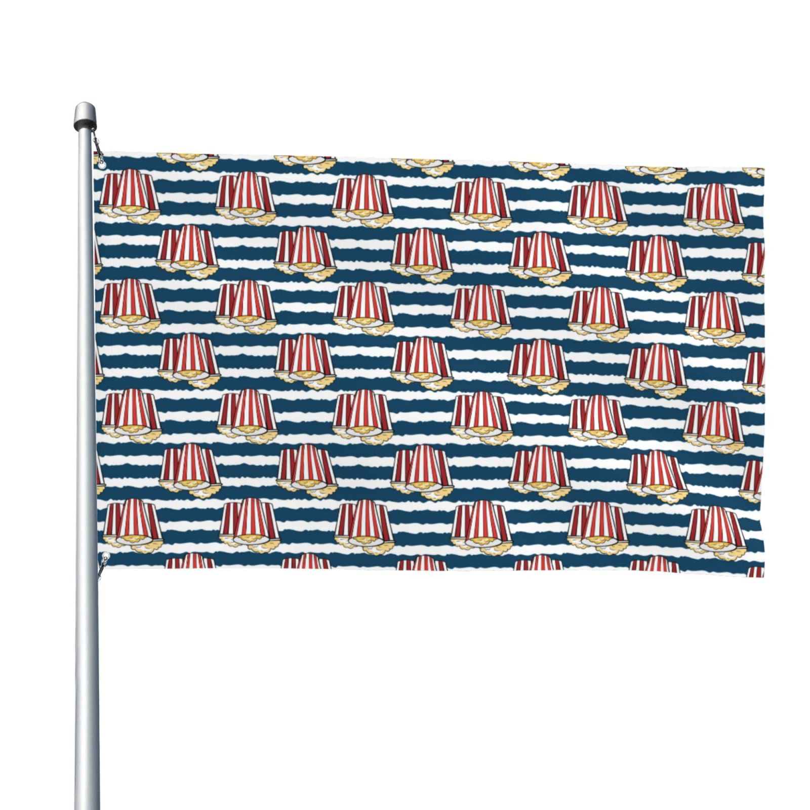 Picia Popcorn Printed Flag ,Popcorn Pattern Garden Flag Vertical Double ...