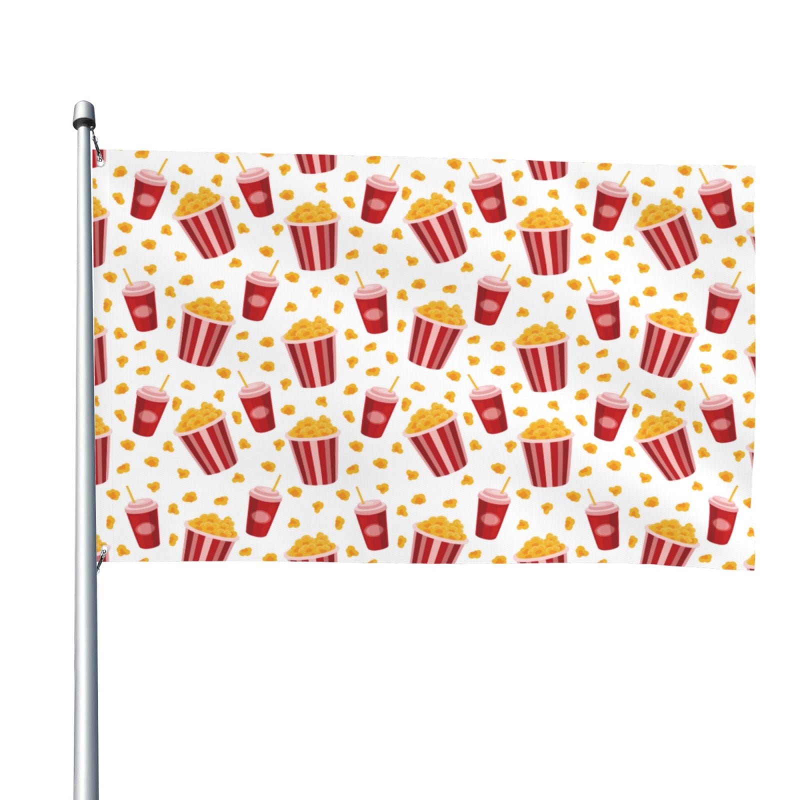 Picia Popcorn Printed Flag ,Popcorn Pattern Garden Flag Vertical Double ...