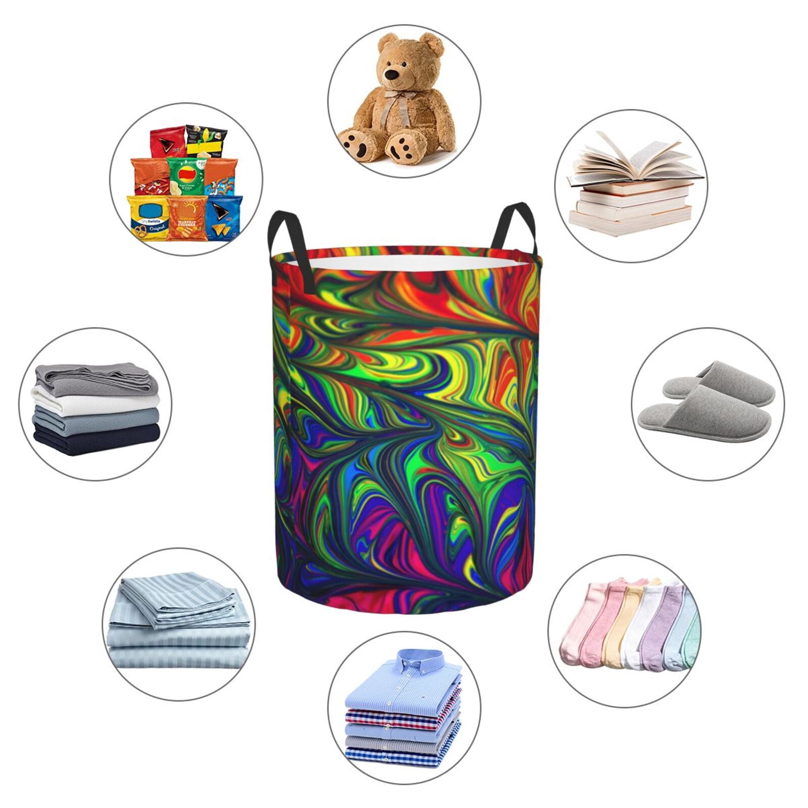Picia Pride Rainbow Large Laundry Basket, Waterproof, Freestanding ...