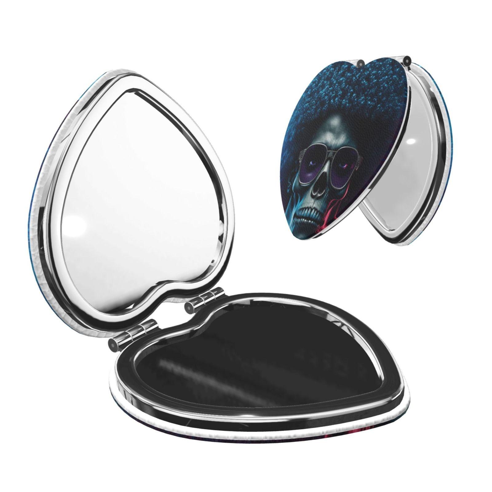 Picia Punk Style Blue Haired Skull for Compact Vanity Mirror , Travel ...