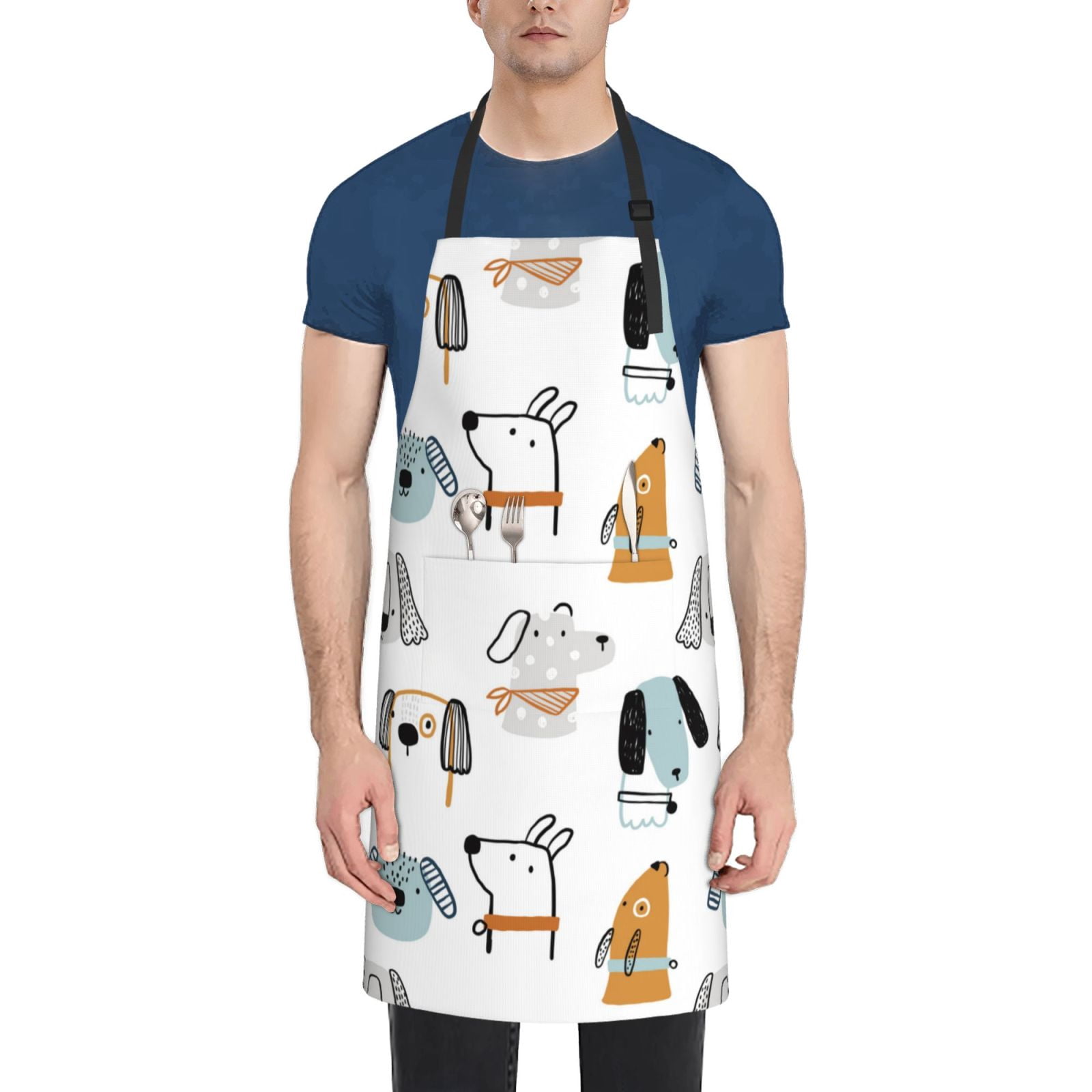 Picia Puppy Waterproof Apron for Unisex Adult - Adjustable Bib Apron ...