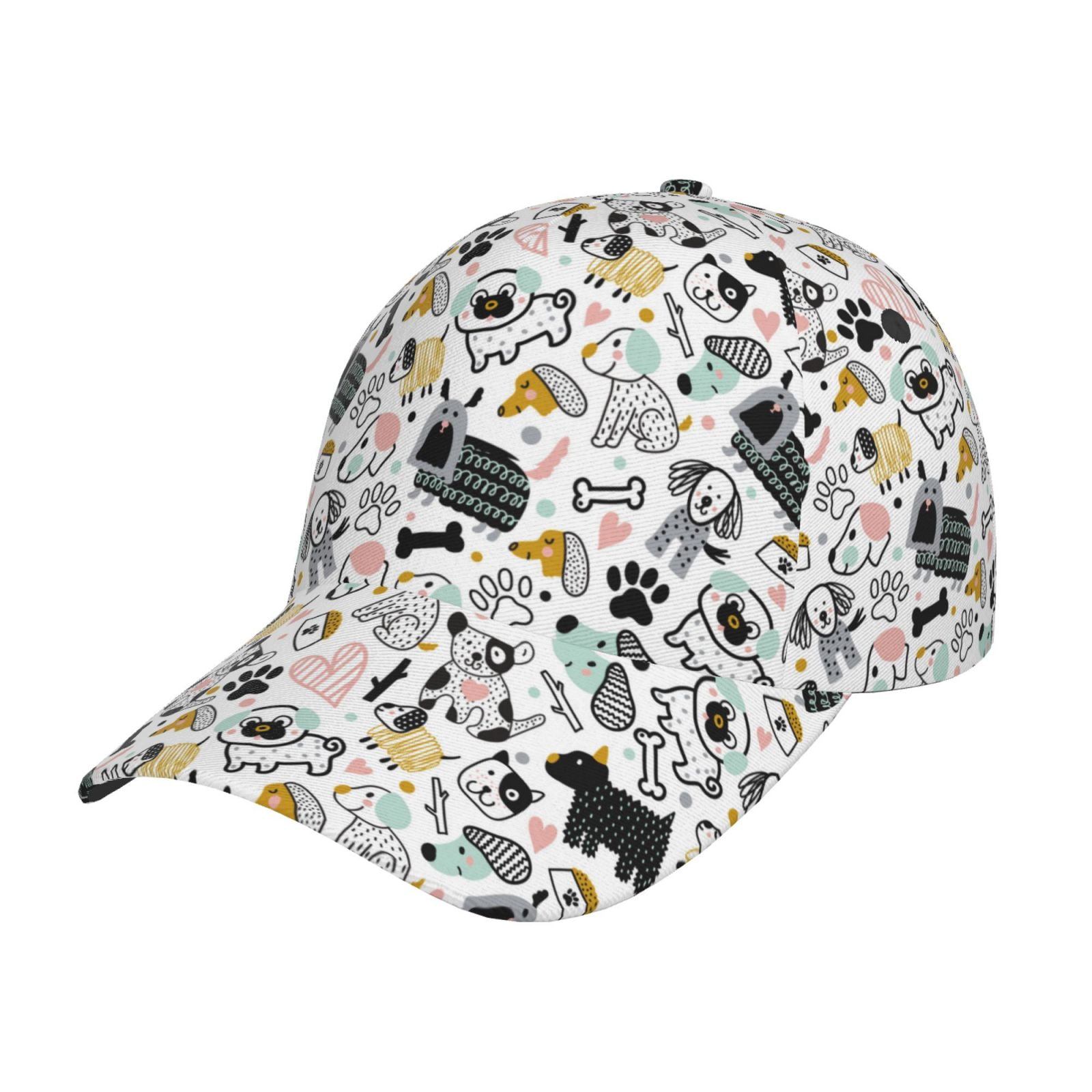 Picia Puppy pattern Trucker Low Profile Hat Men Women Baseball Cap Dad ...