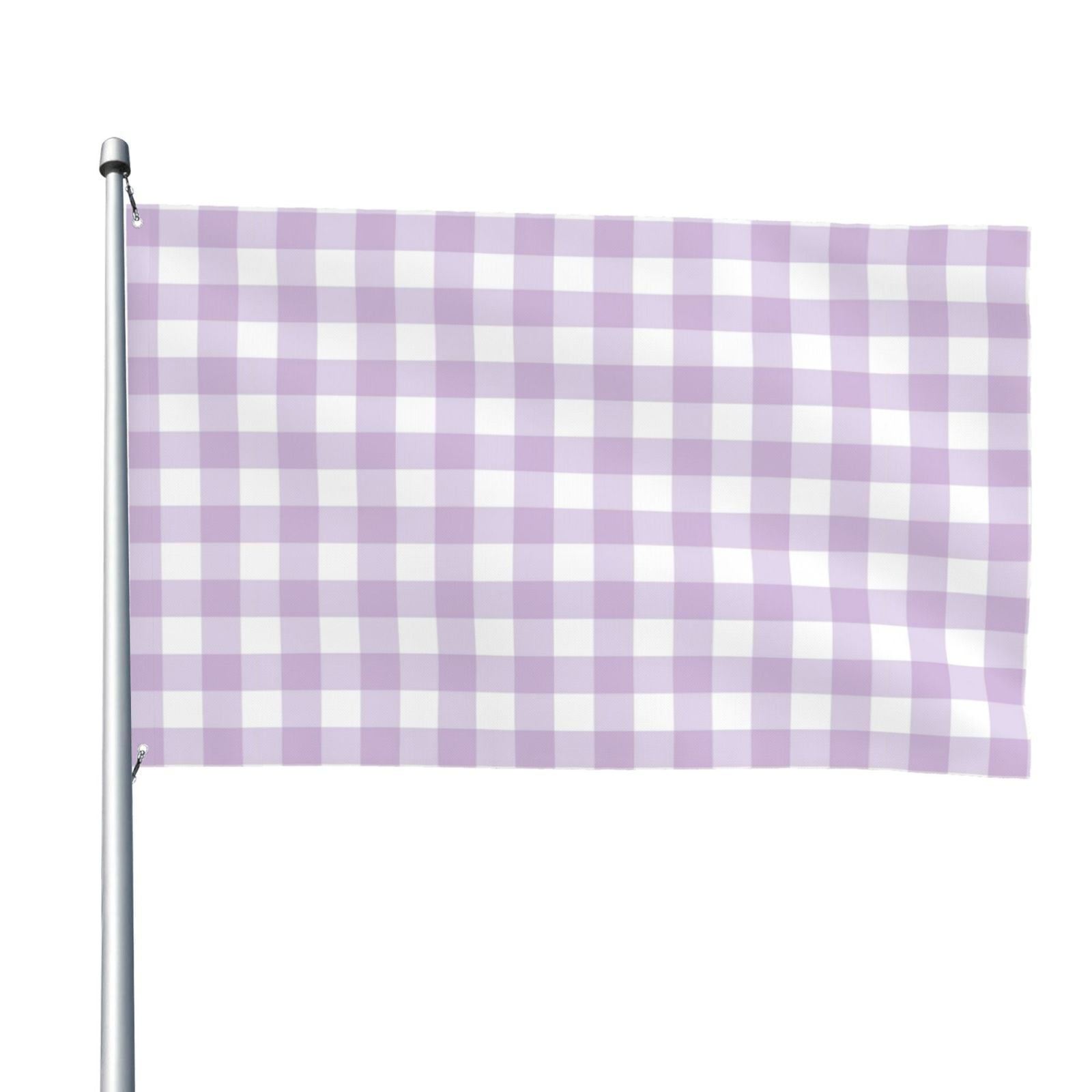 Picia Purple Checkboard Printed Flag ,Purple Checkboard Pattern Garden ...