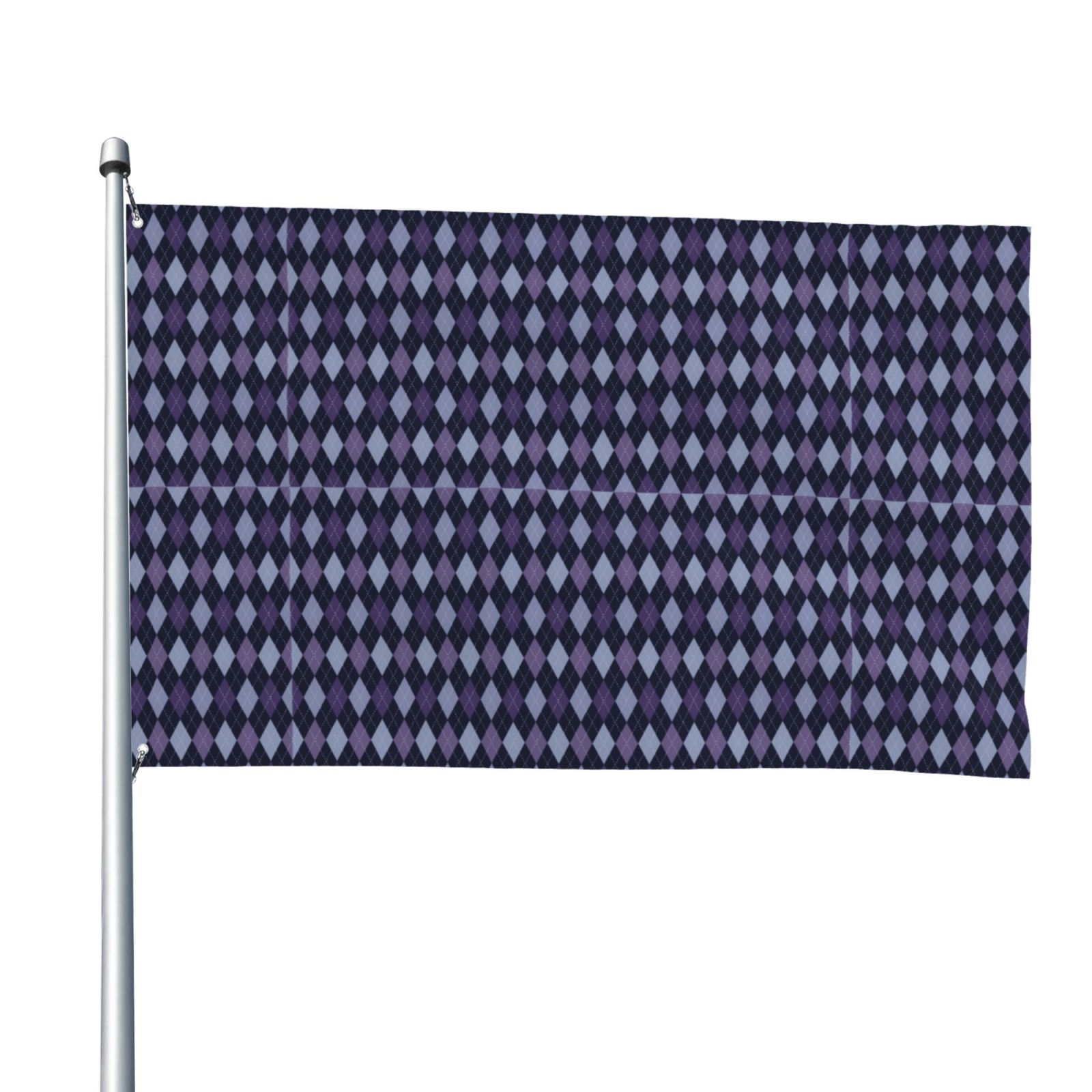Picia Purple and Blue Squares Printed Flag ,Purple and Blue Squares ...