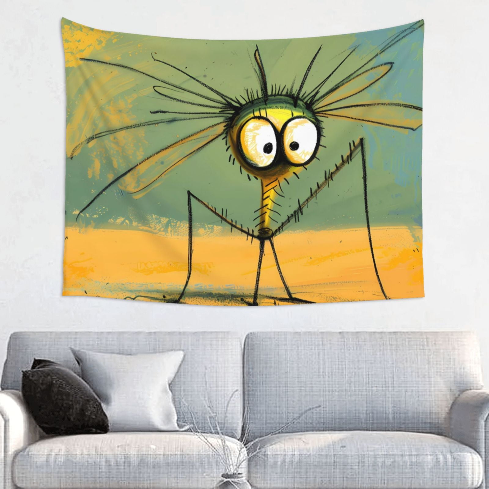 Picia Quirky Cartoon 123 Pattern Tapestry-Tapestries for Bedroom Living ...