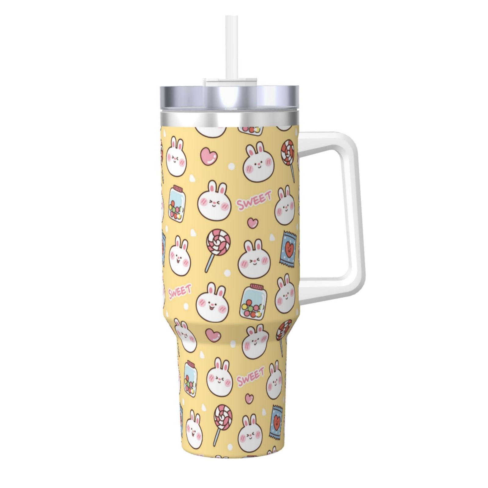 Picia Rabbit And Candy Pattern 40oz Ice Bully Insulated Tumbler with ...