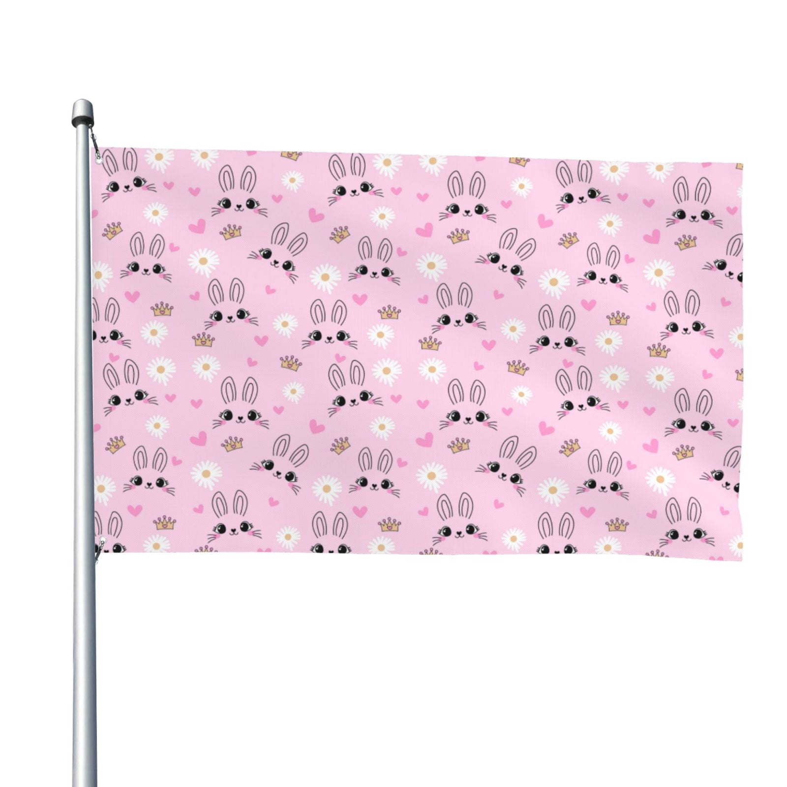 Picia Rabbit Face Printed Flag ,Rabbit Face Pattern Garden Flag ...