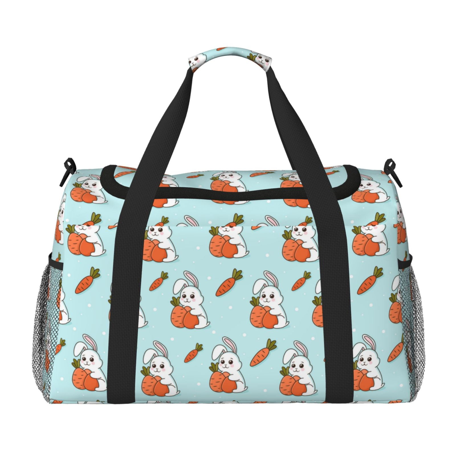 Picia Rabbit Is Eating Carrots Print Travel Duffle Bag,Weekender Bags ...