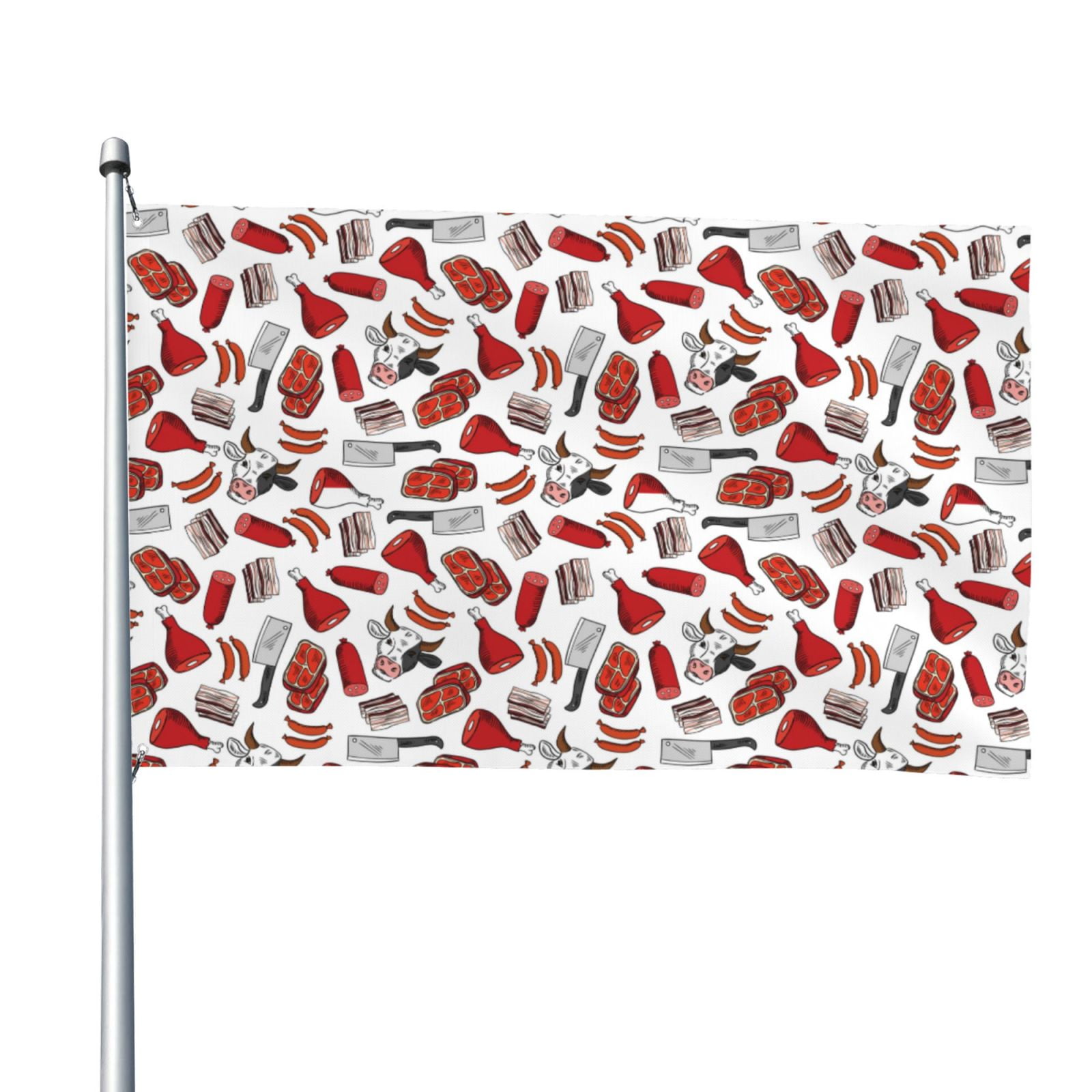Picia Red Food Printed Flag ,Red Food Pattern Garden Flag Vertical ...