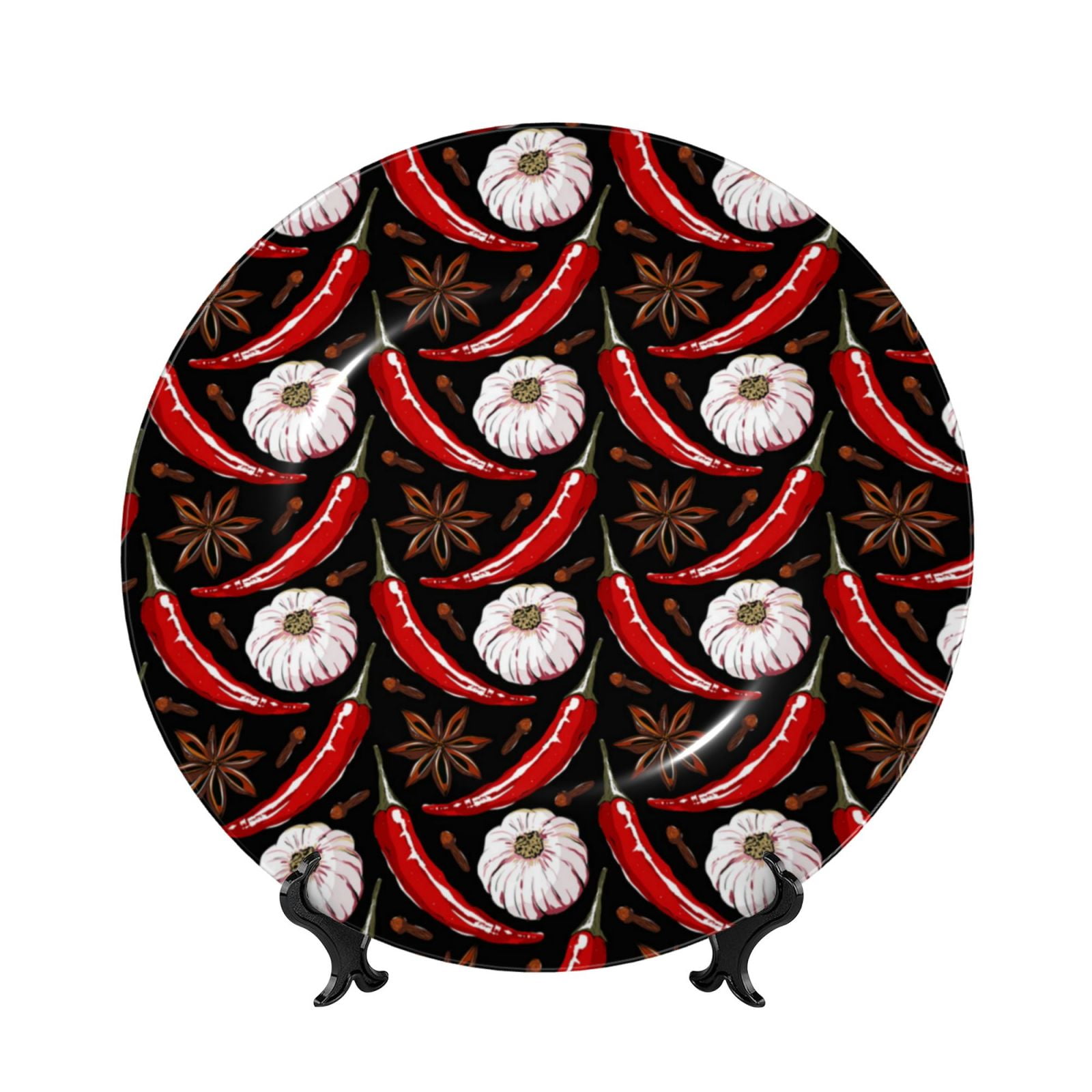 Picia Red Hot Chili 1 Pattern Bone China Decorative Plate – Wall Decor ...