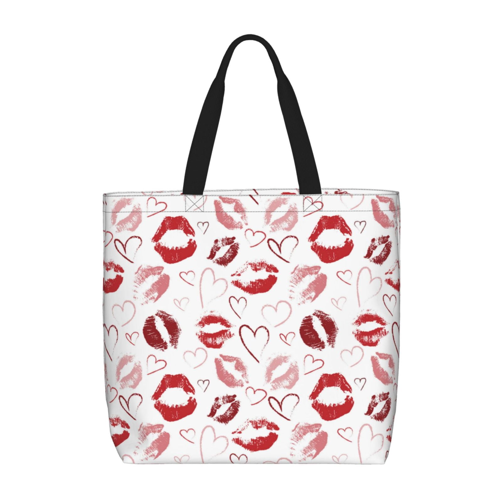 Picia Red Lips for Tote Bag for Women with Zipper, Gym Tote with ...